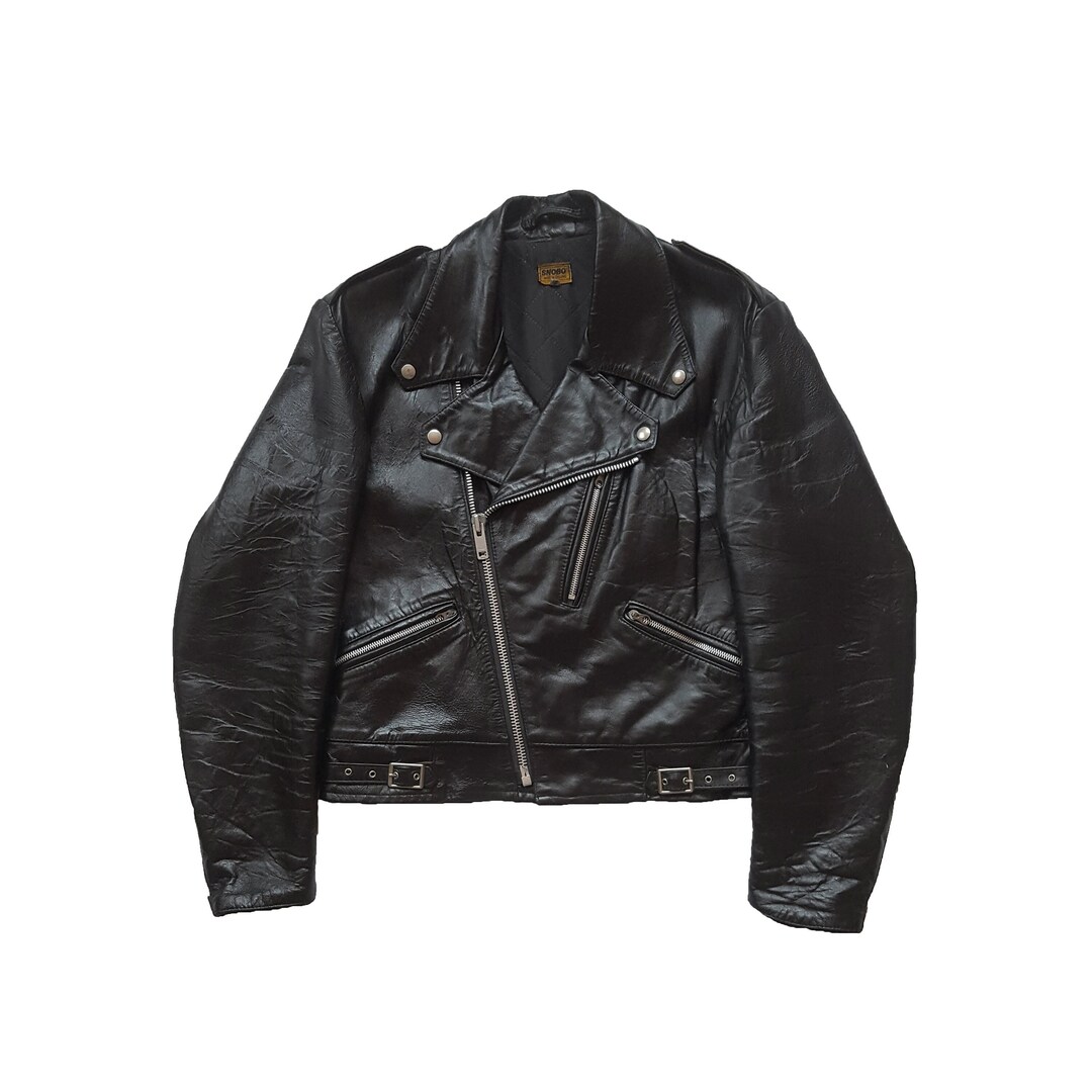 Ultra Rare Vintage 70s Snobo Leathers the Black Night Type Motorycle ...