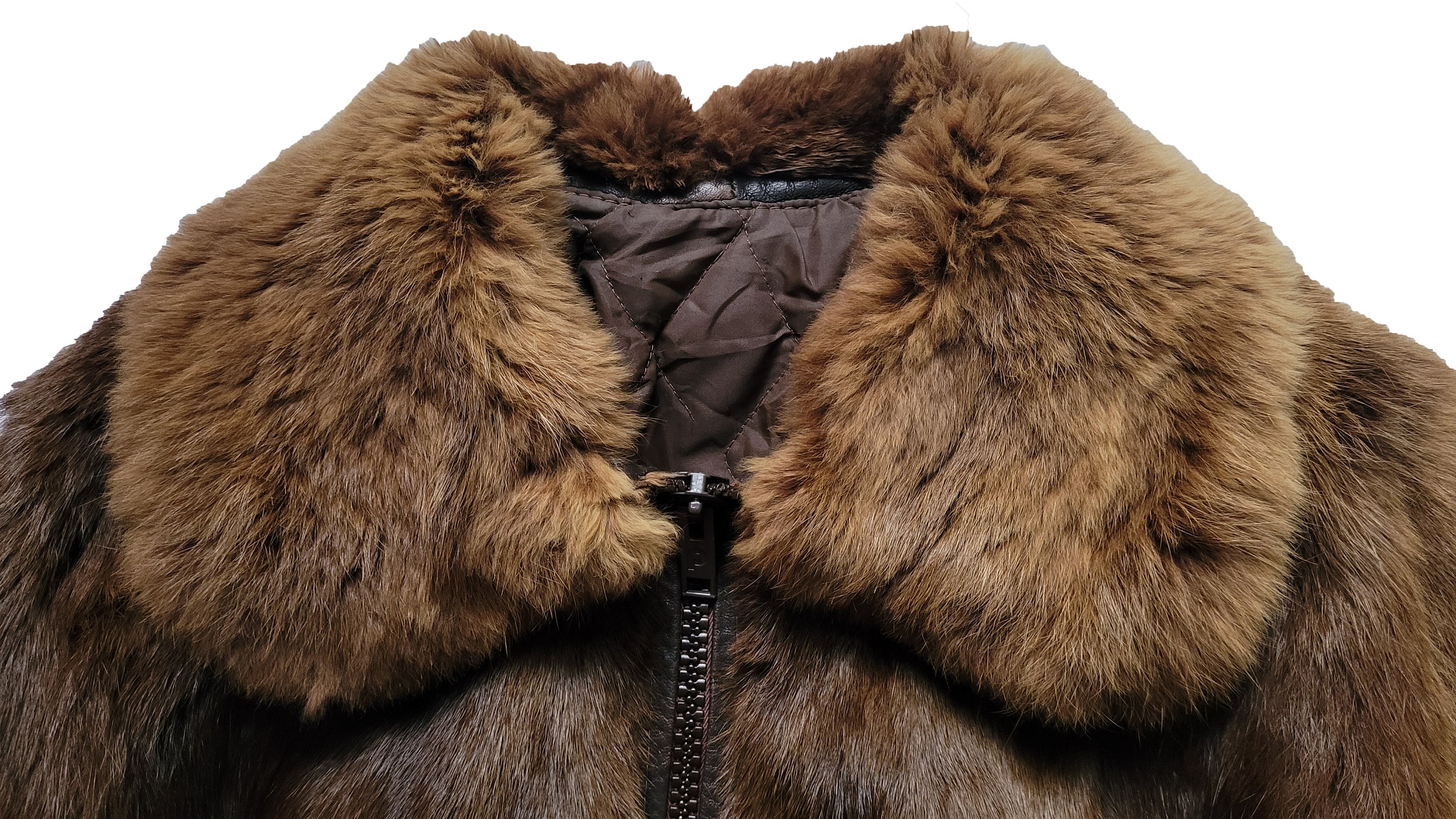 Original Rare Vintage 70s French Leather and Fur Cropped - Etsy