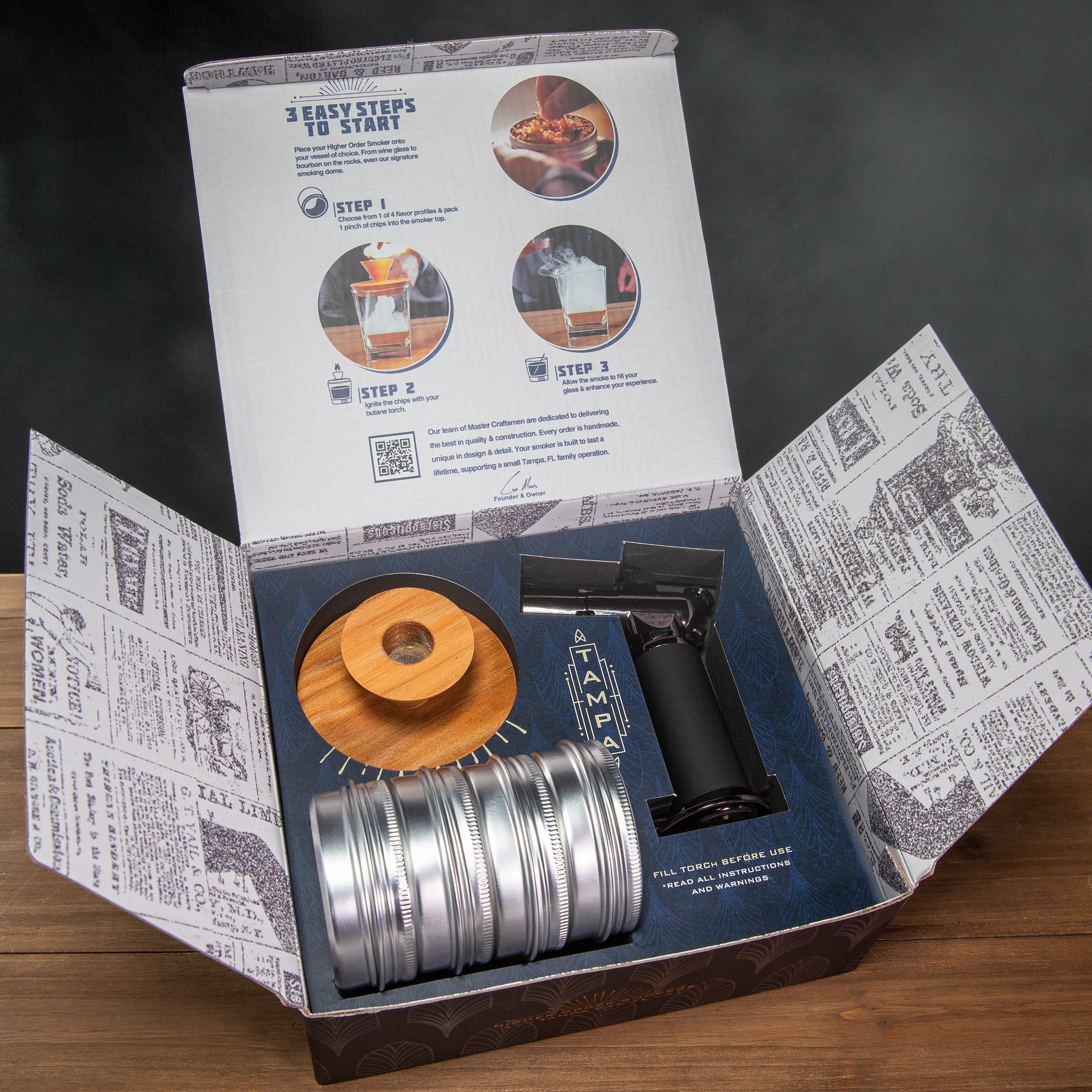 Drink Smoker Starter Kit by Higher Order - Smoke Stack Kit | Perfect ...