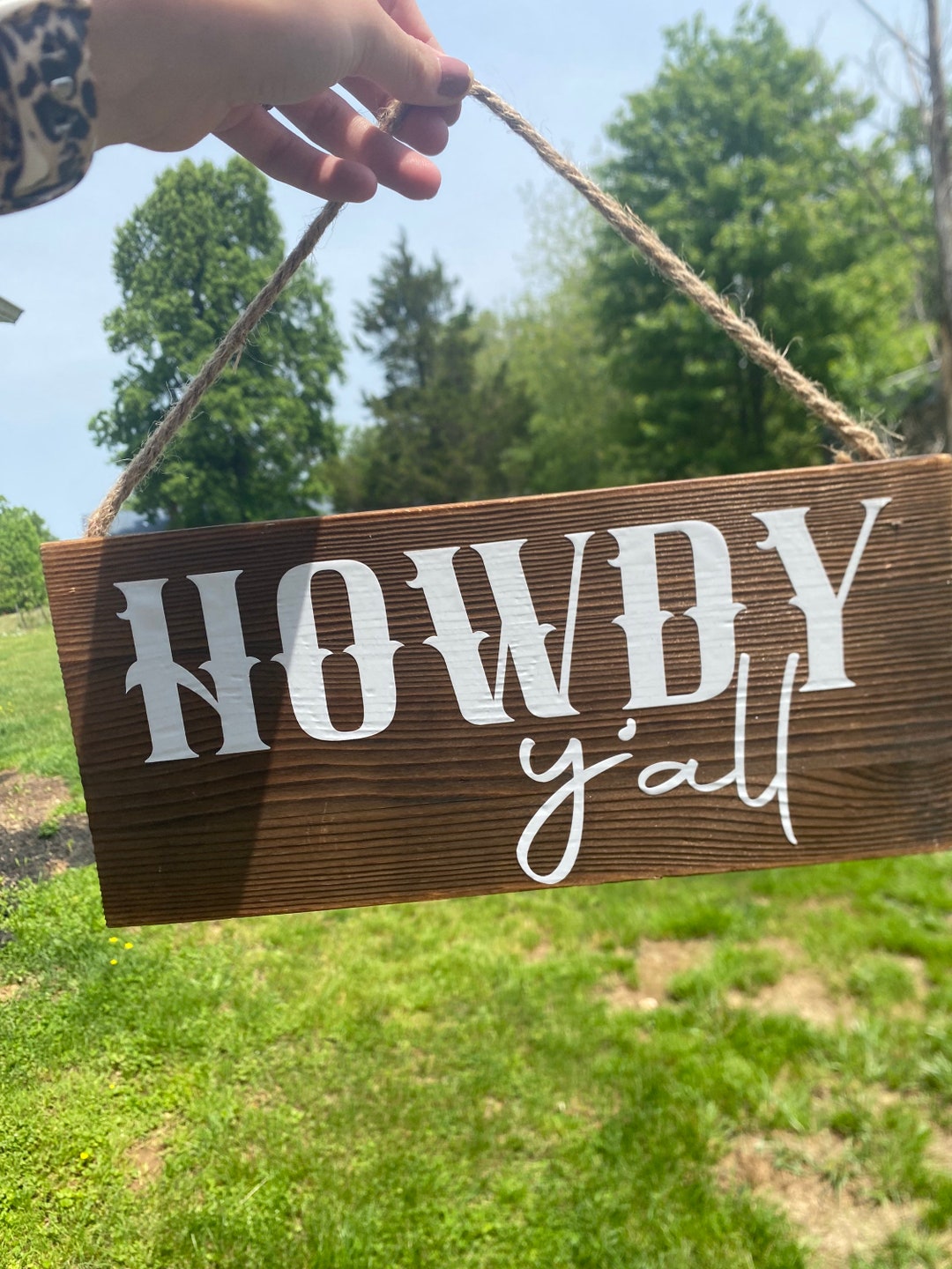 Howdy Yall Wood Sign - Etsy
