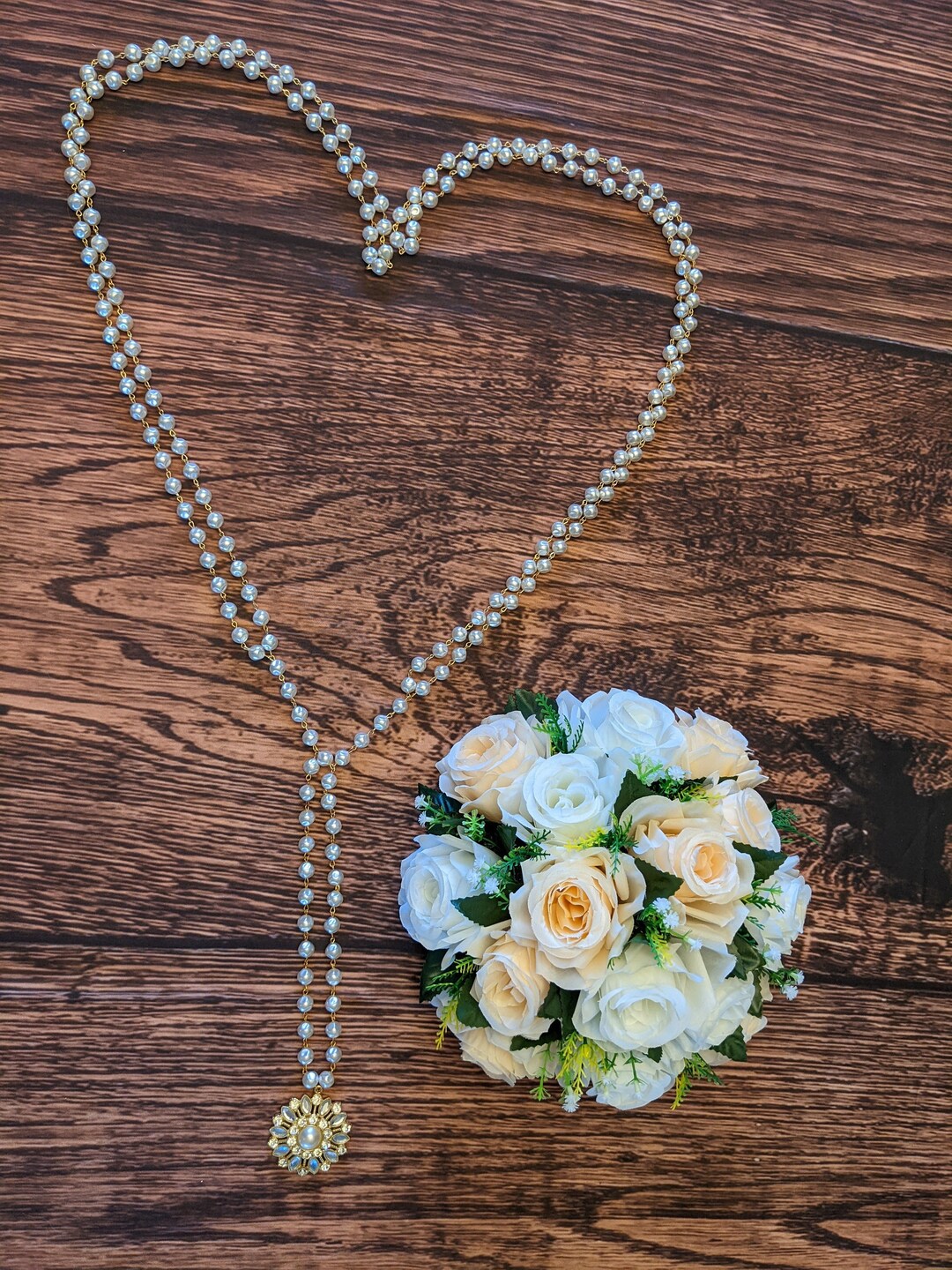 Pearl Beaded Wedding Lasso, Handmade, Wedding Lasso, Non-denominational ...