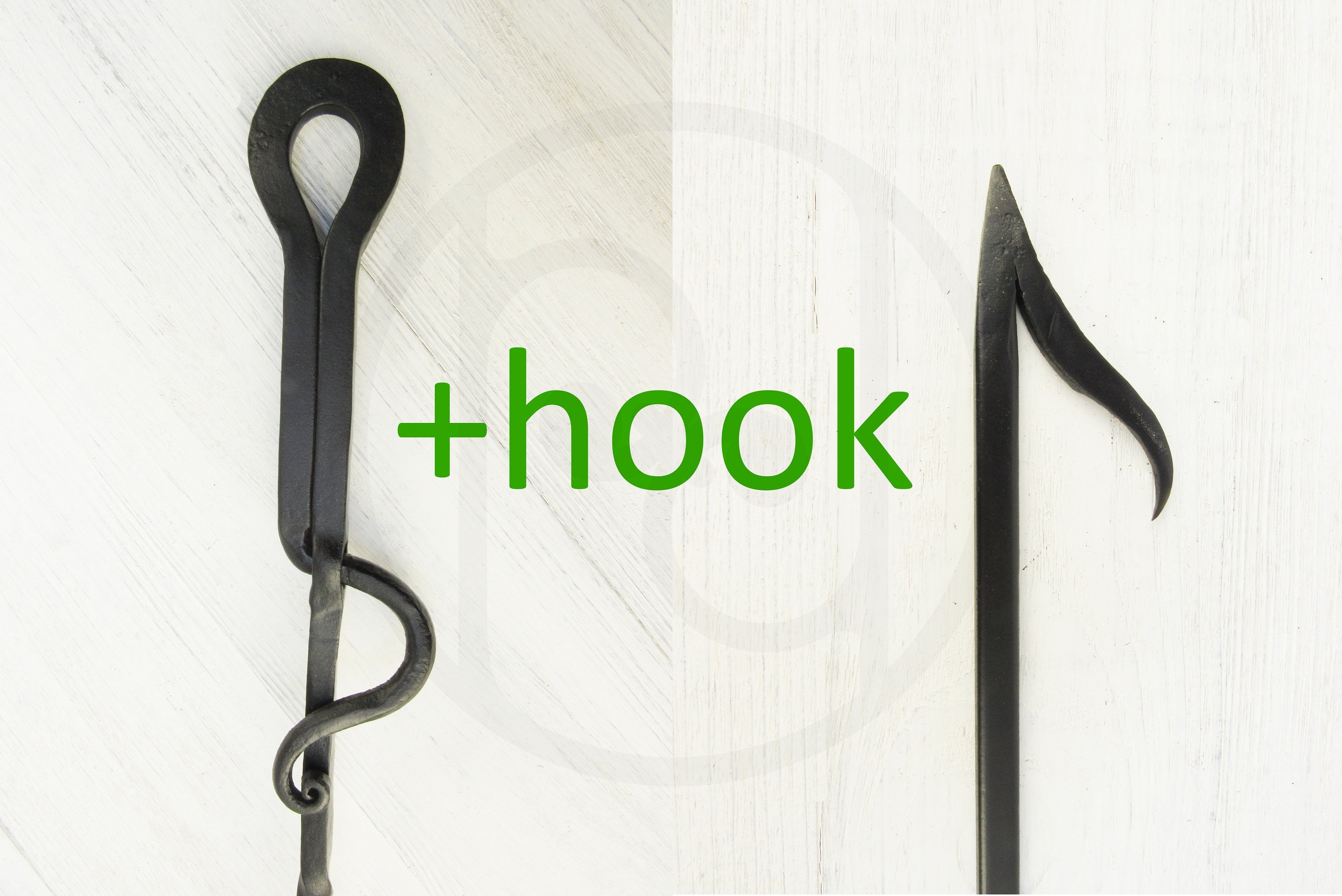 Hand Forged Fire Poker and Hook | Etsy