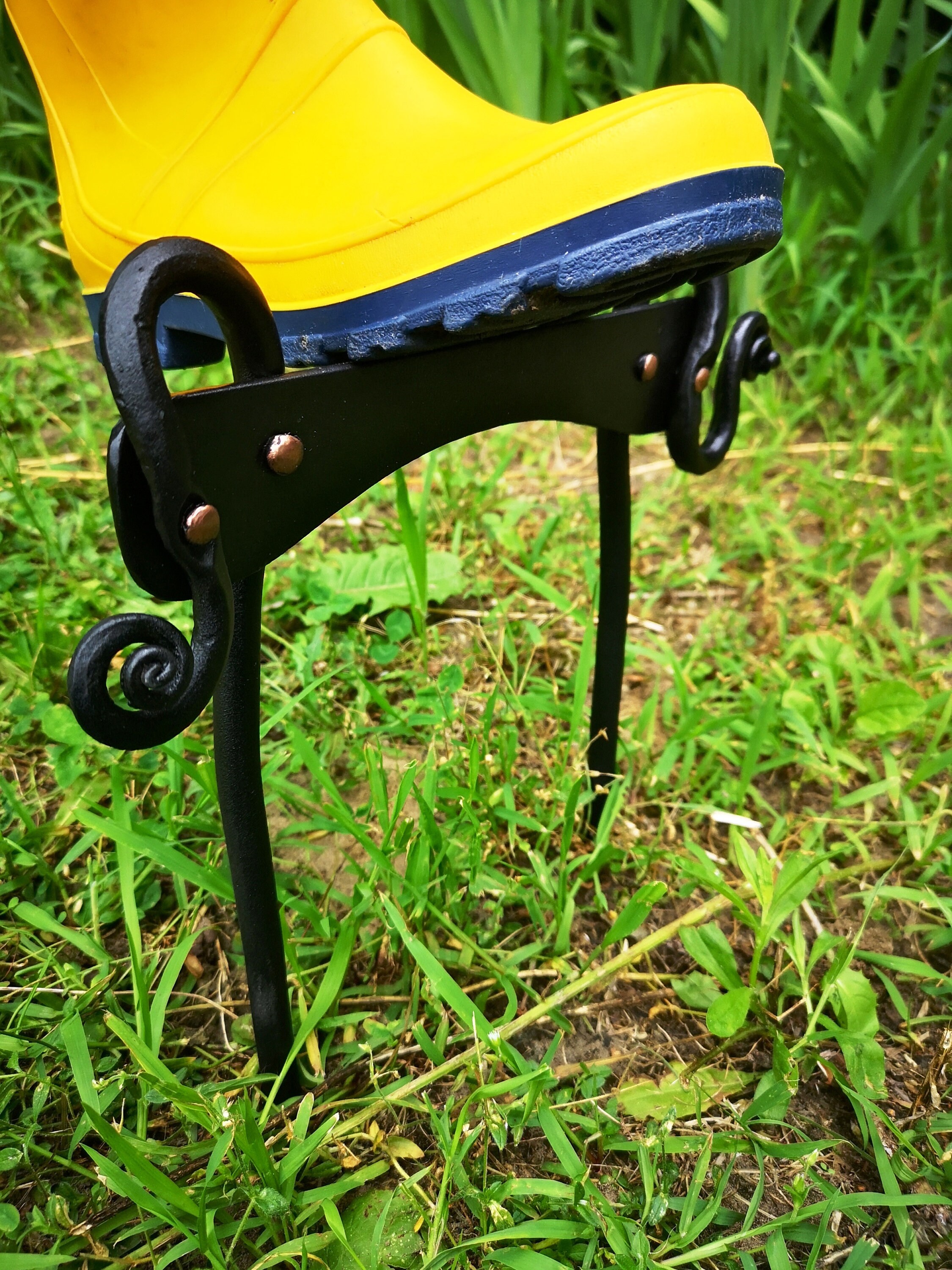 Forged Boot Scraper With Copper Rivets Boot Scraber Boot - Etsy UK
