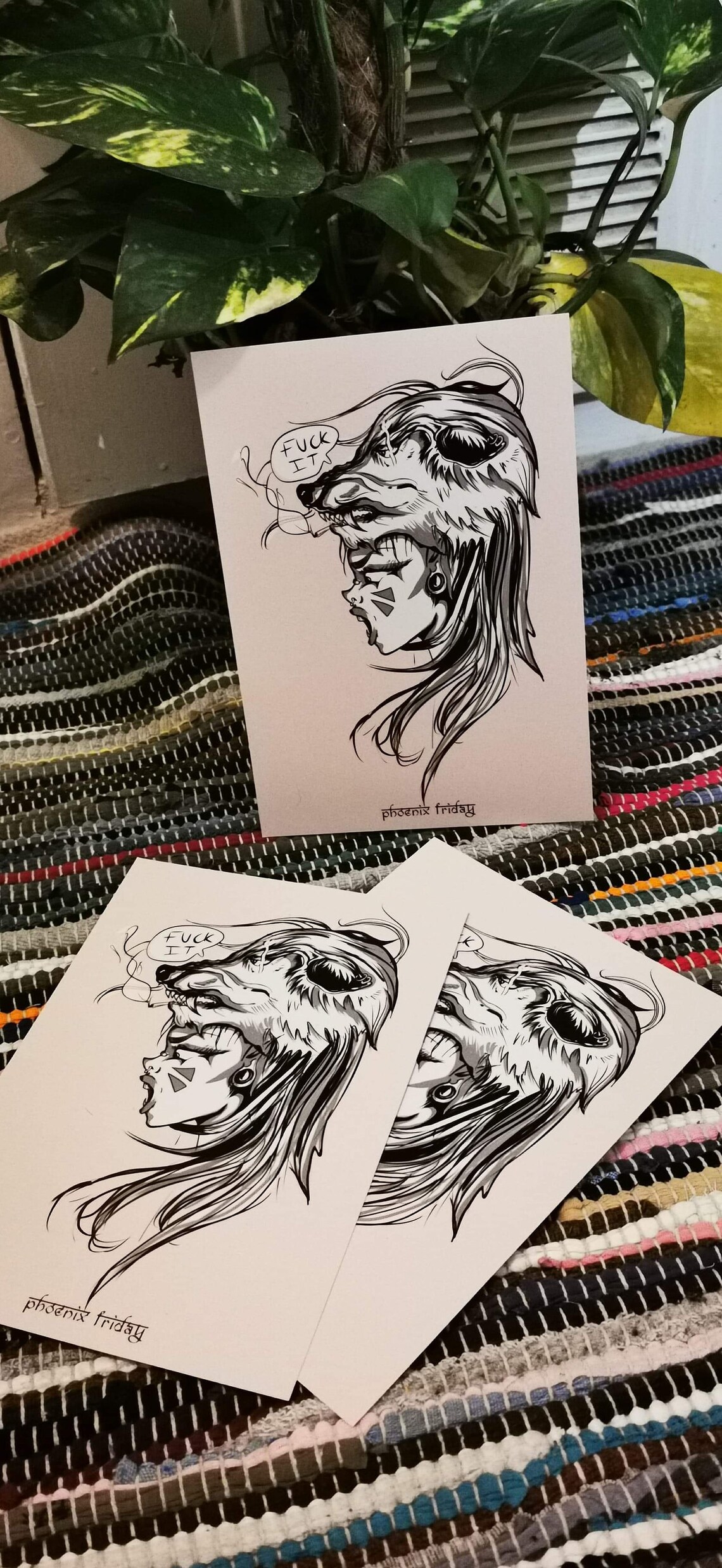 Wulf Mädchen!!! - Tattoo Kunstdruck - Etsy.de