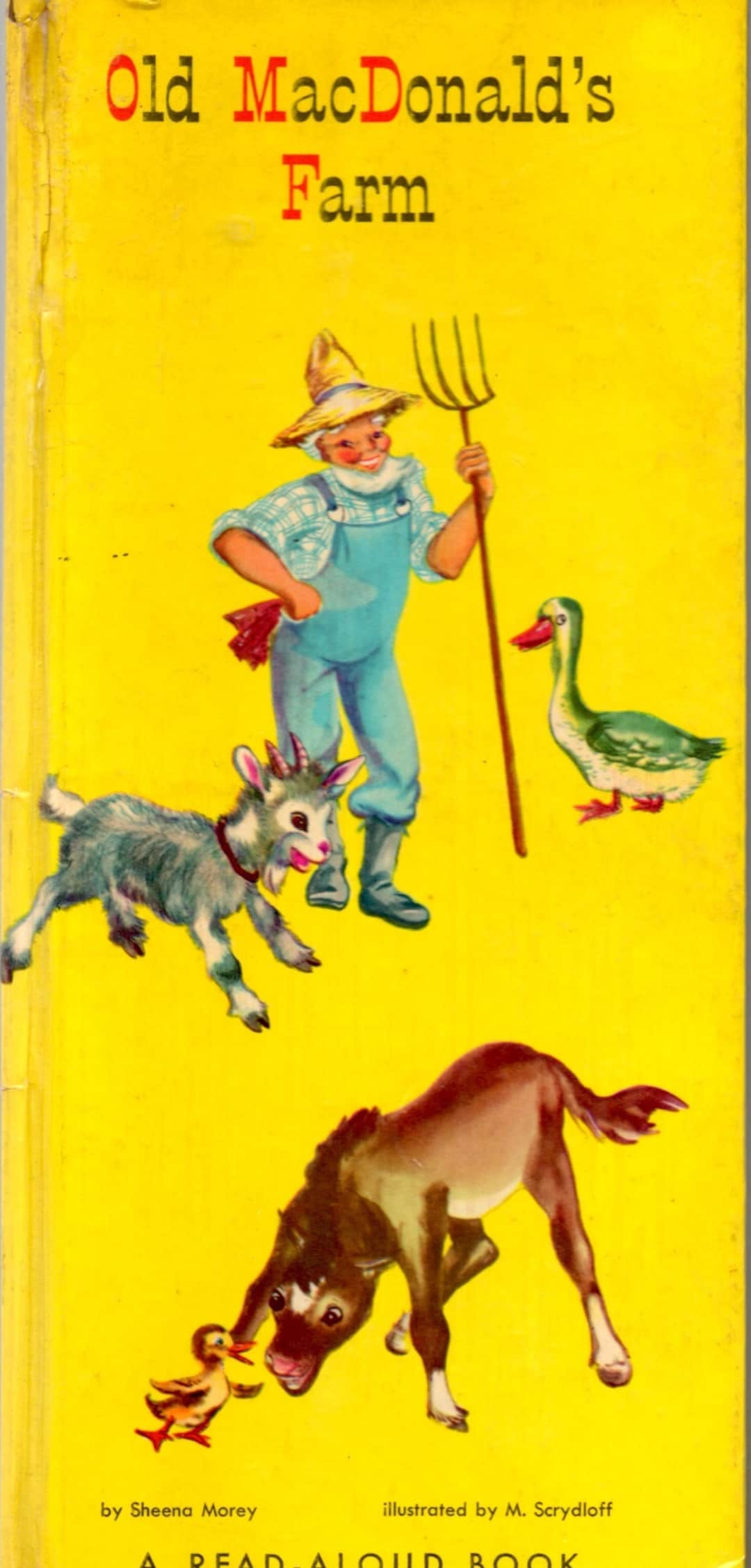 Old Mcdonald's Farm Book Read-aloud Hard Cover Children's Book Color ...