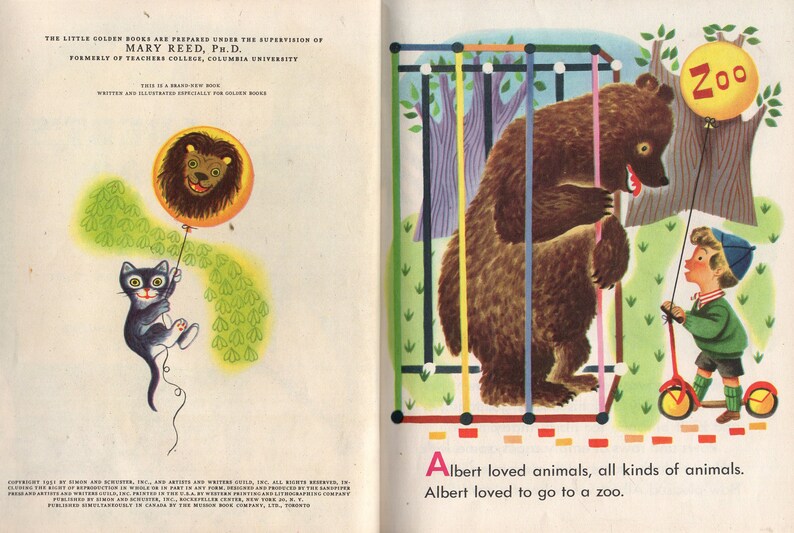 Albert's Zoo Stencil Book Bear Giraffe Flamingo Elephant Lion A Edition ...