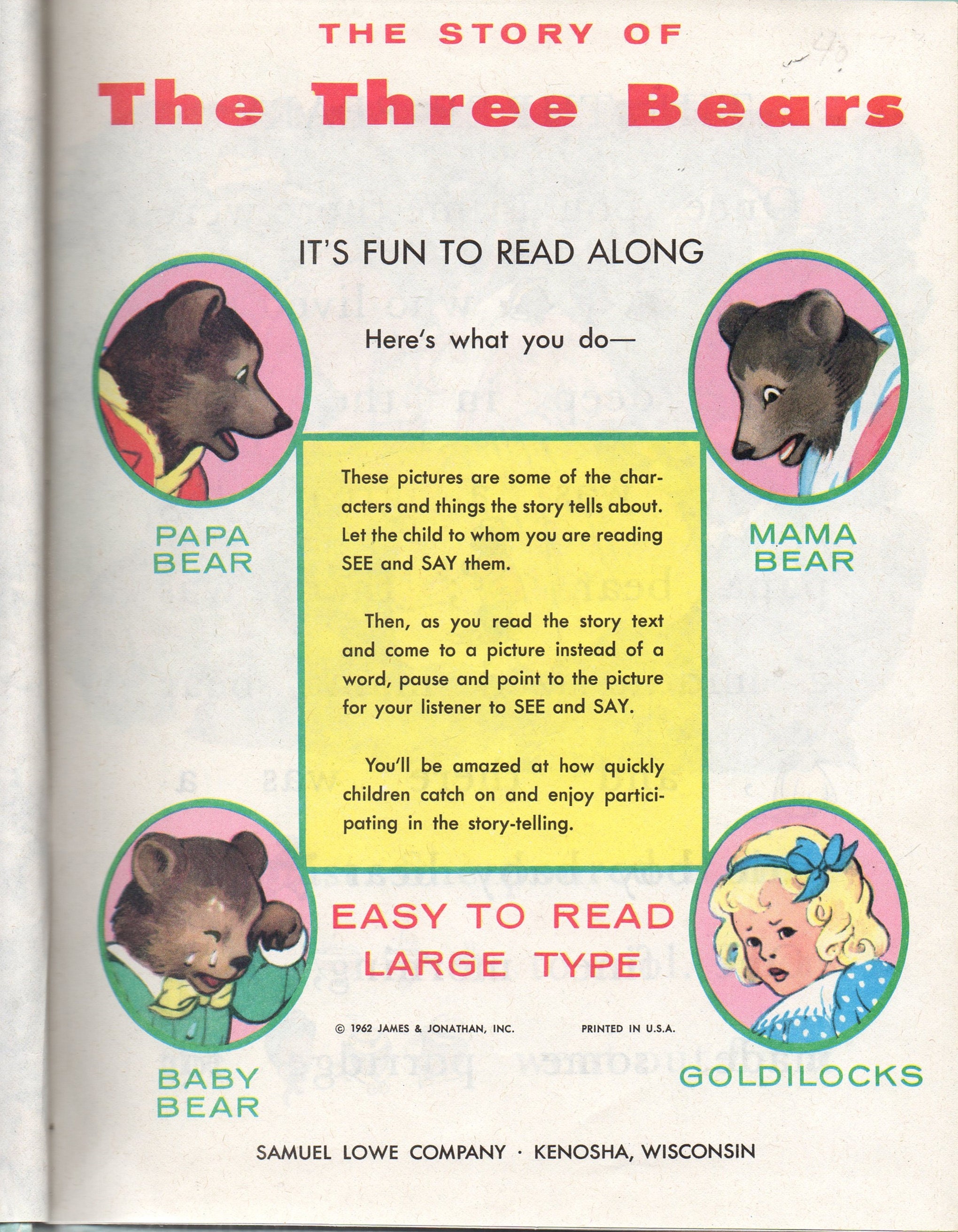 Story of Goldilocks and the Three Bears Told in Rebus - Etsy