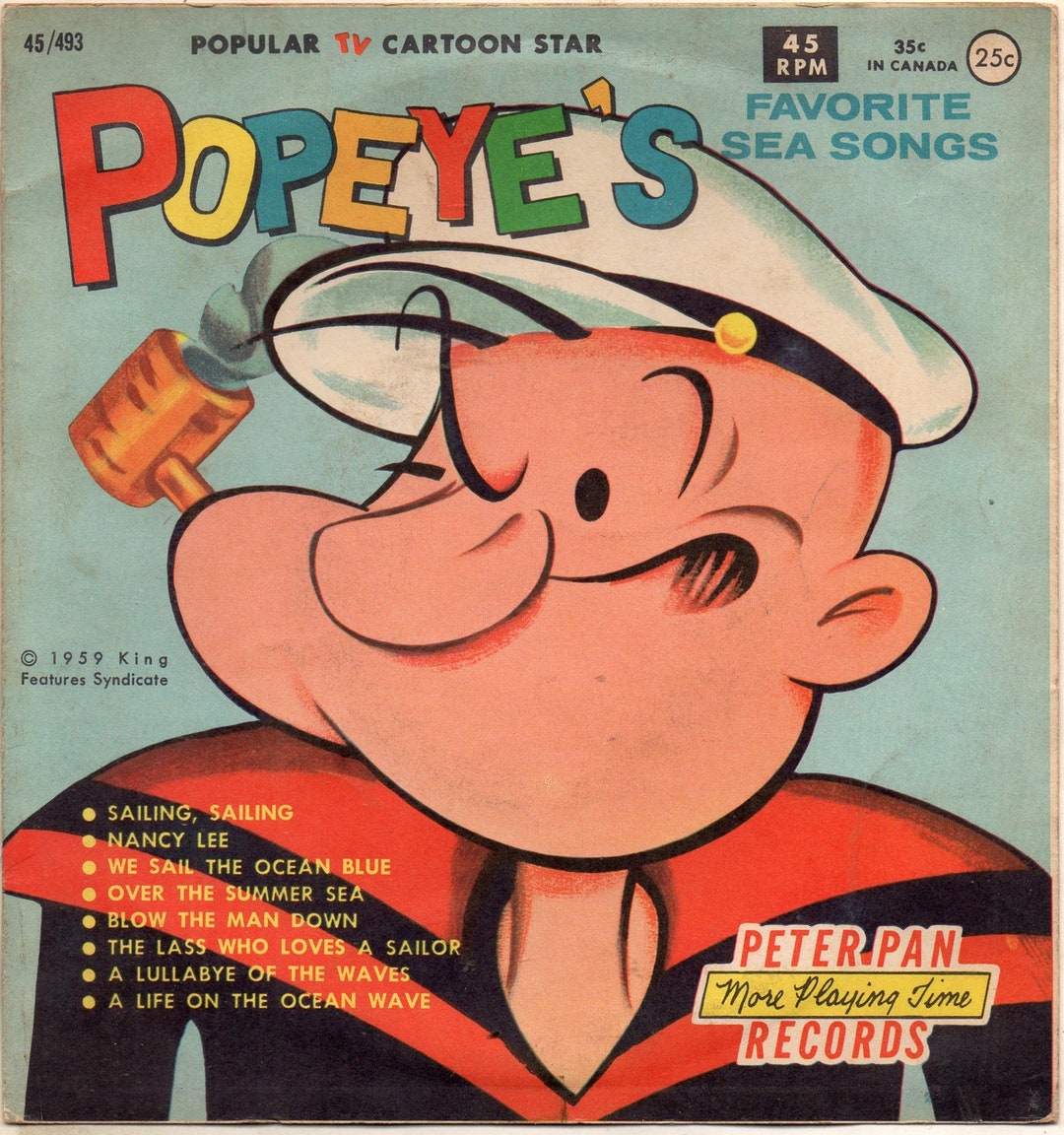 Popeye's Favorite Sea Songs Nancy Lee Ocean Blue Blow the - Etsy