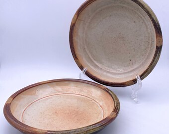 Stacking Wood Fired Dish Set | Blates With Textured Rims | Stoneware ...