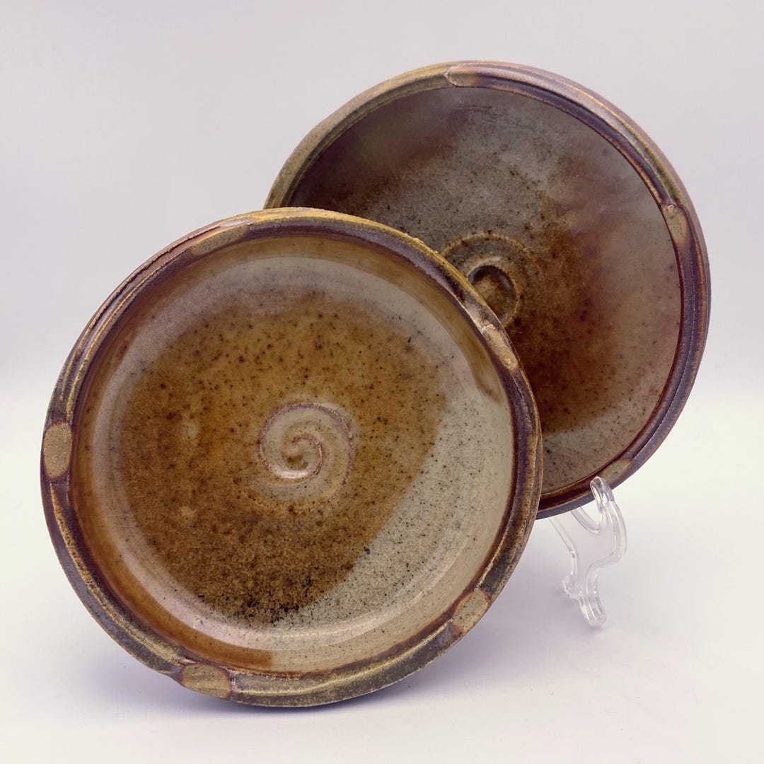 Stacking Wood Fired Dish Set | Blates With Textured Rims | Stoneware ...