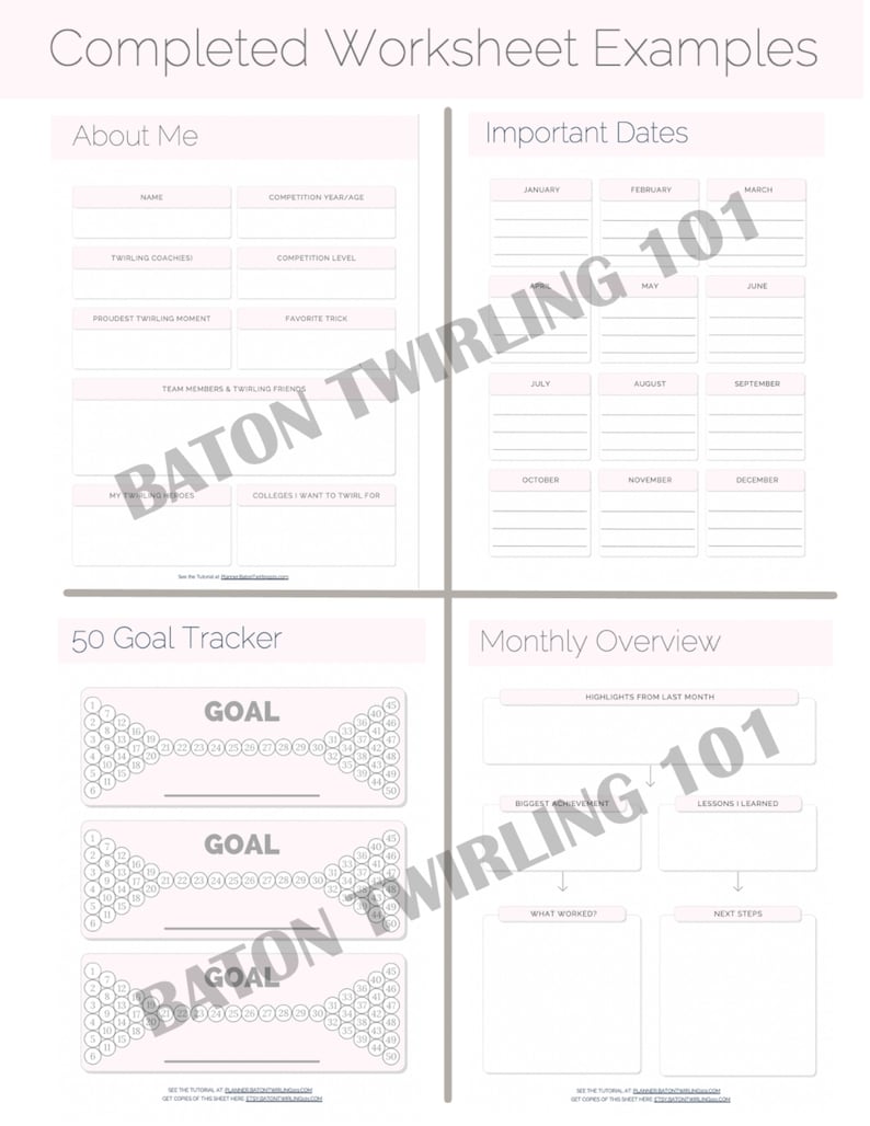 I Love Baton Twirling 30 Day Printable Practice Notebook - Etsy
