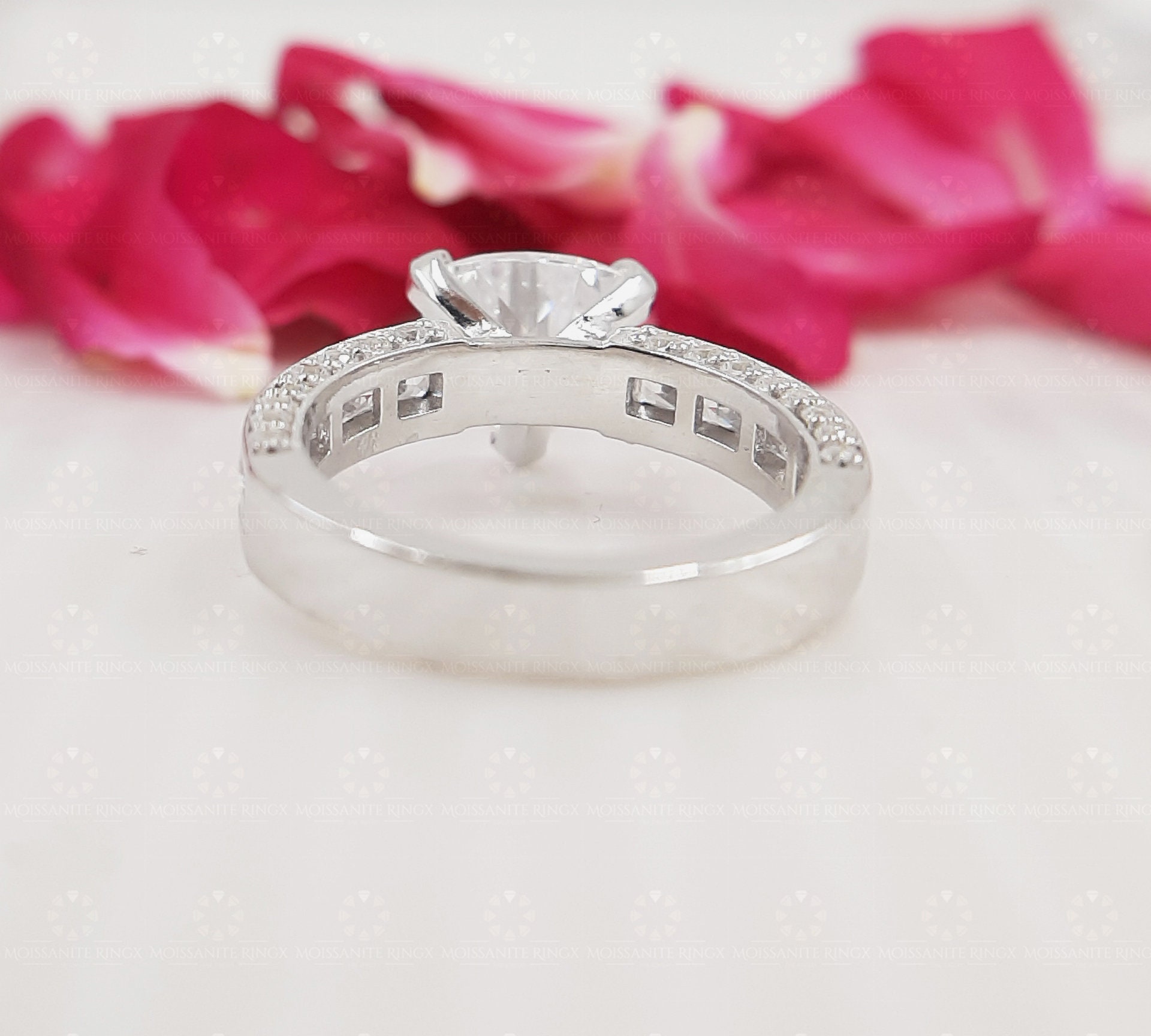 Trillion Cut Engagement Ring Set Two Piece Wedding Ring Sets - Etsy