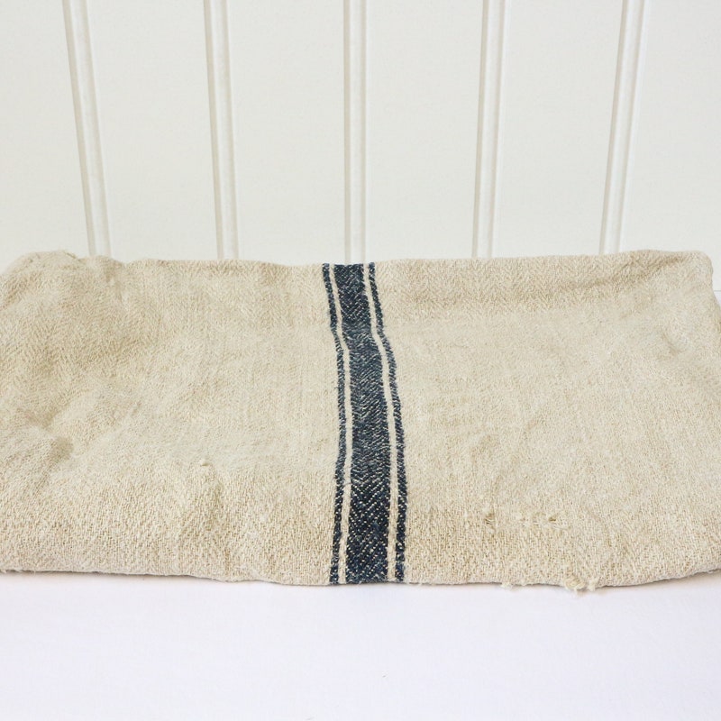 Blue Grain Sack Fabric - Etsy