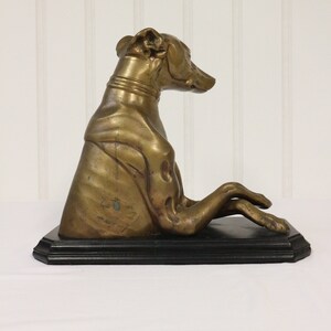 Large Brass Greyhound Bust Statue - Etsy