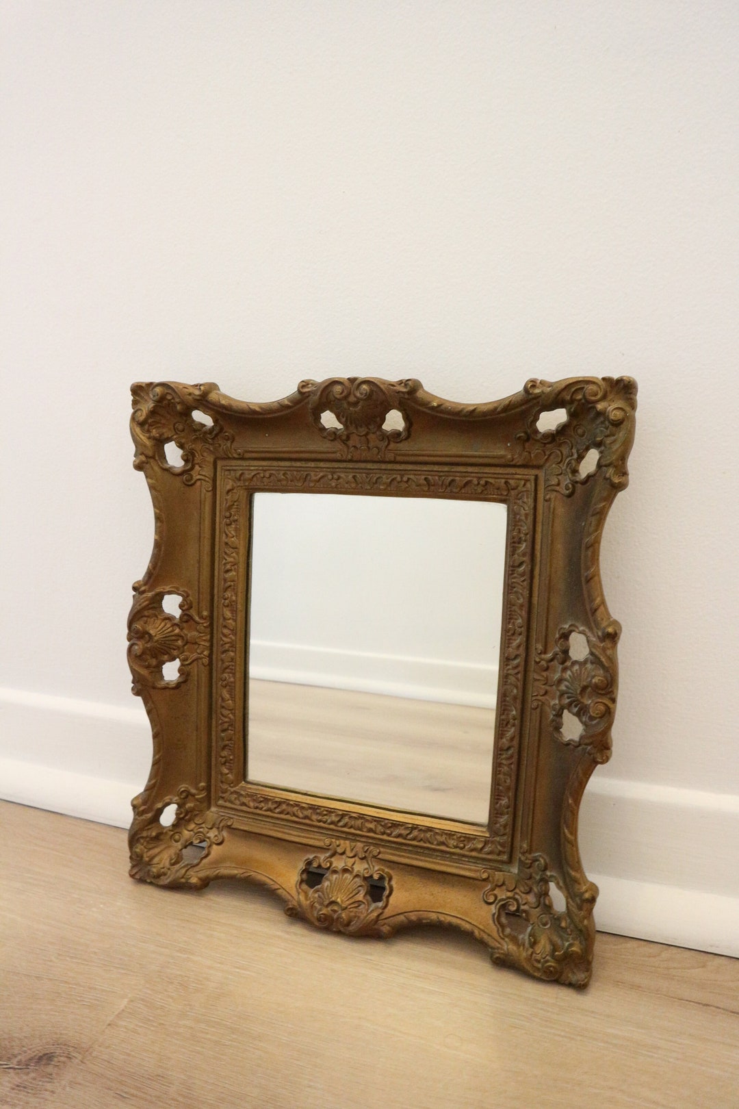 Small Vintage Ornate Mirror/square Mirror - Etsy