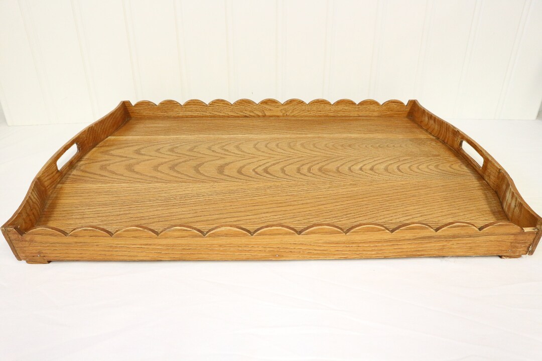 Large Scalloped Breakfast Tray - Etsy