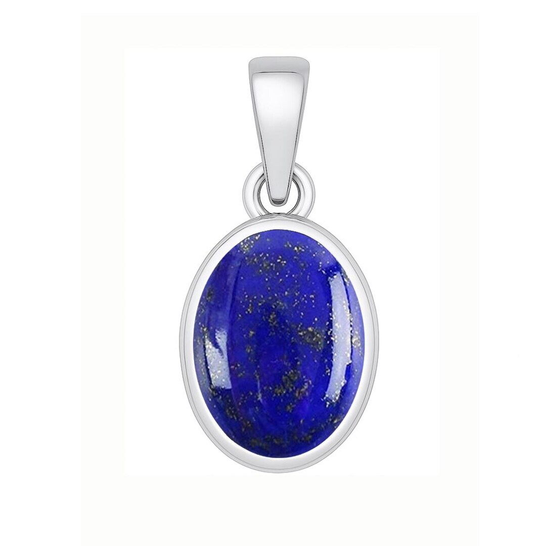 Divya Shakti Natural Lapis Lazuli (lajward) Energized Silver Pendant ...