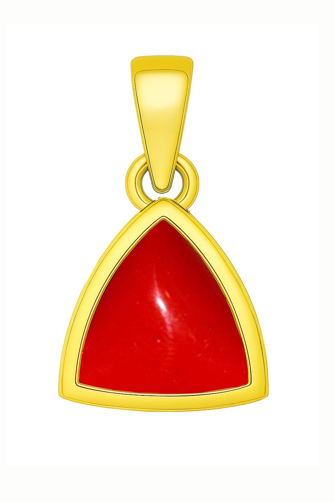 Divya Shakti Natural Triangle Red Coral Moonga Panchdhatu Pendant for ...