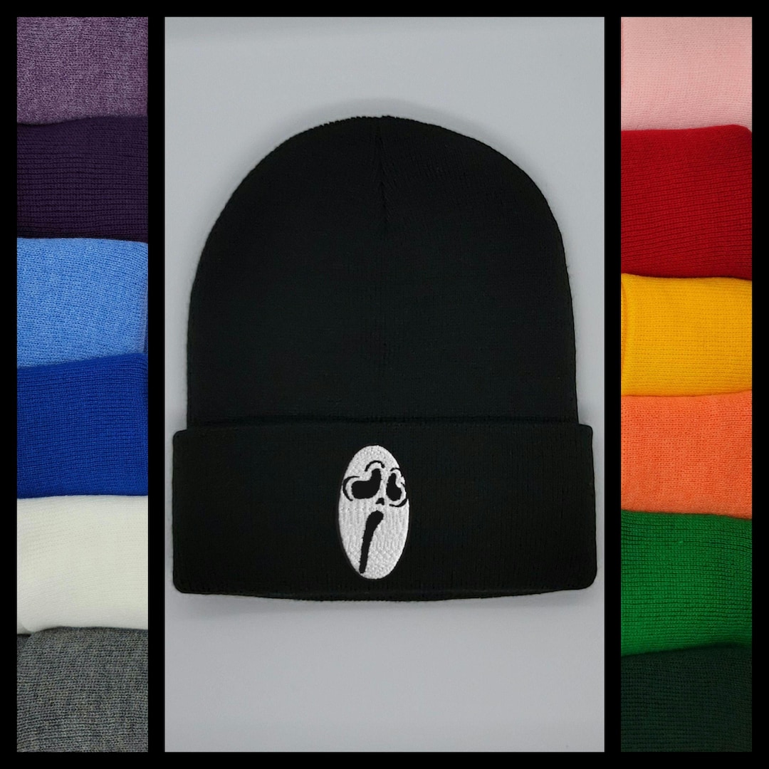 Ghostface Patch / Scream Horror Movie Beanie - Etsy