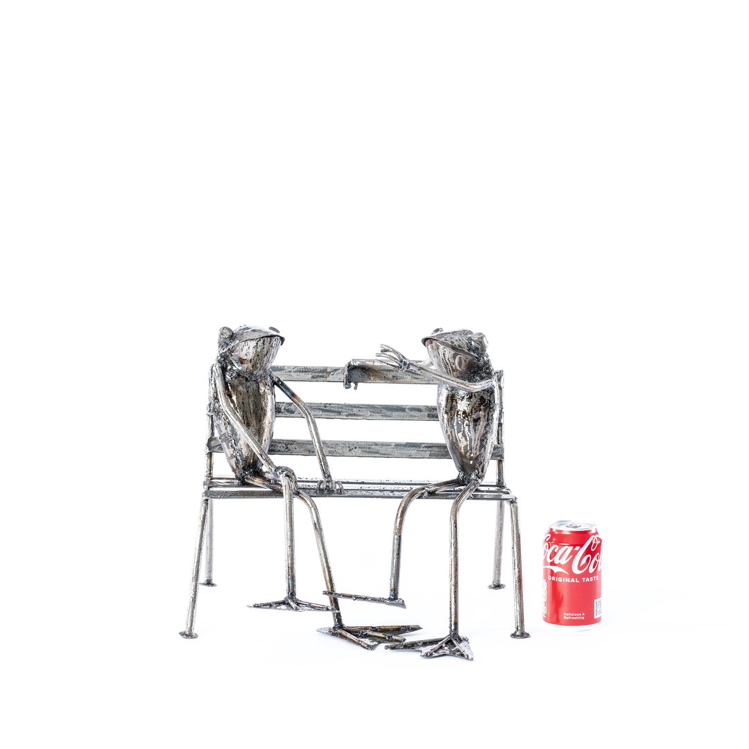 Frog Bench Hand Made Metal Sculpture - Etsy