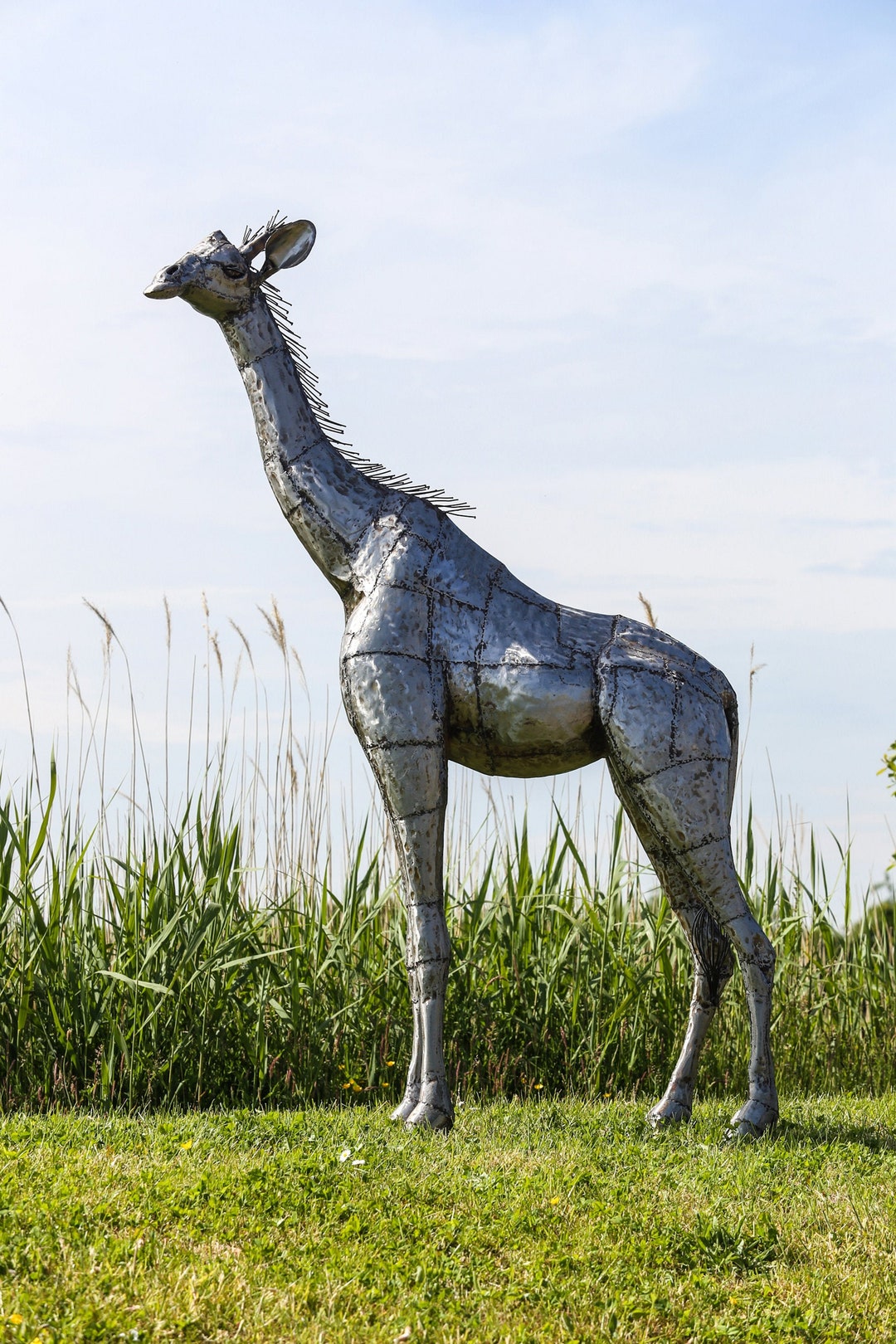 Giraffe 180cm 6ft Handmade Animal Metal Sculpture Art Statue for Indoor ...