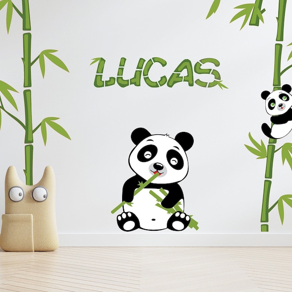 Panda Wall Decal - Etsy