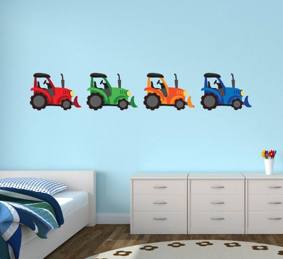 Tractor Wall Decal Farm Tractor Wall Sticker Vinyl Decal | Etsy