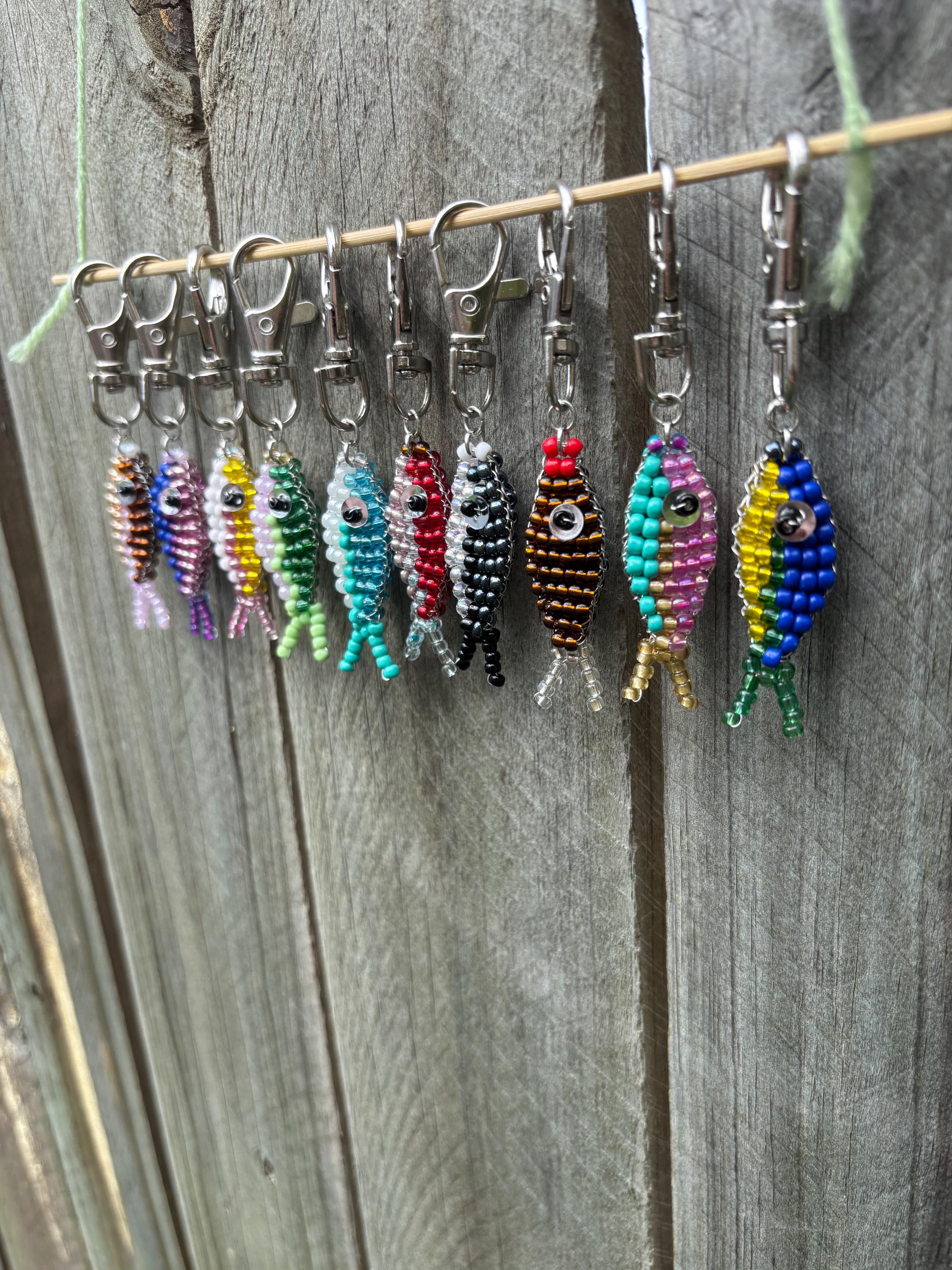Beaded Fish Charms - Etsy