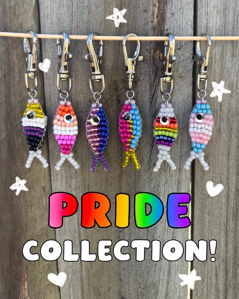 Beaded Fish Charms - Etsy