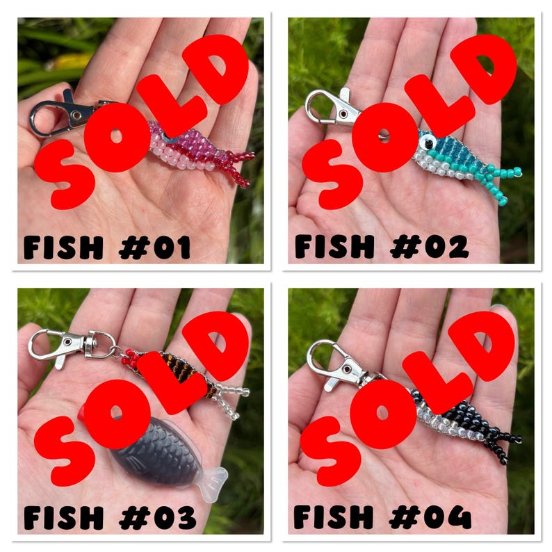 Beaded Fish Charms - Etsy