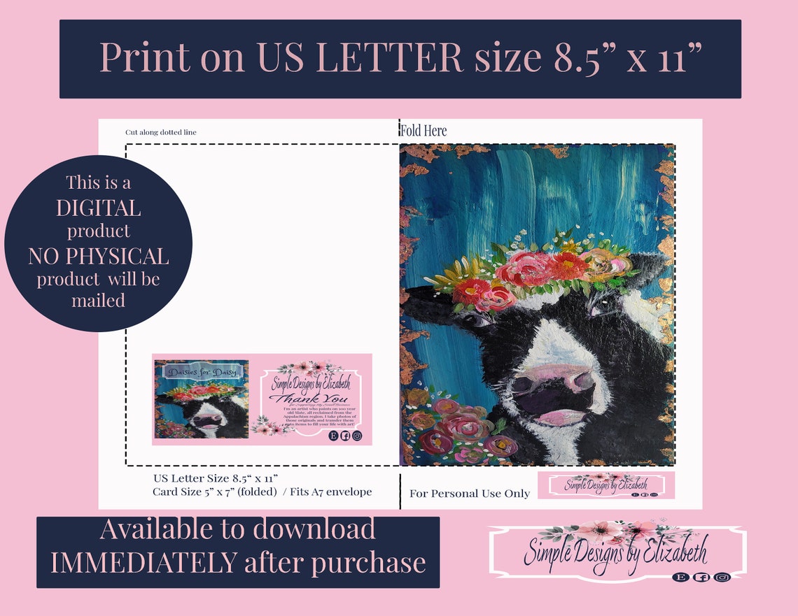 Tails up Skunk - Digital Greeting Card - Print From Home - Woodland ...