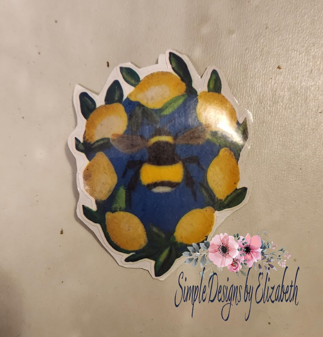 Bee Lemon Die-cut Vinyl Sticker – Original Artwork by Appalachian ...