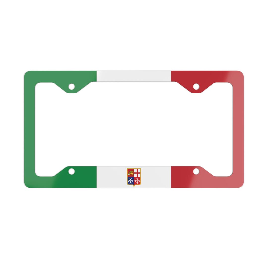 Italy License Plate Frame Italian Metal License Plate Frame Italy Flag ...