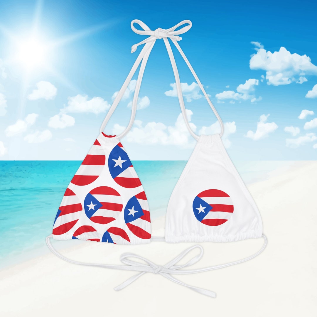 Puerto Rico String Bikini Top, Puerto Rican Triangle Bikini Top, Puerto ...