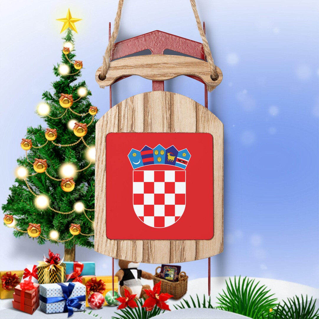 Croatia Sled Ornaments, Croatia Holiday Ornaments, European Christmas ...