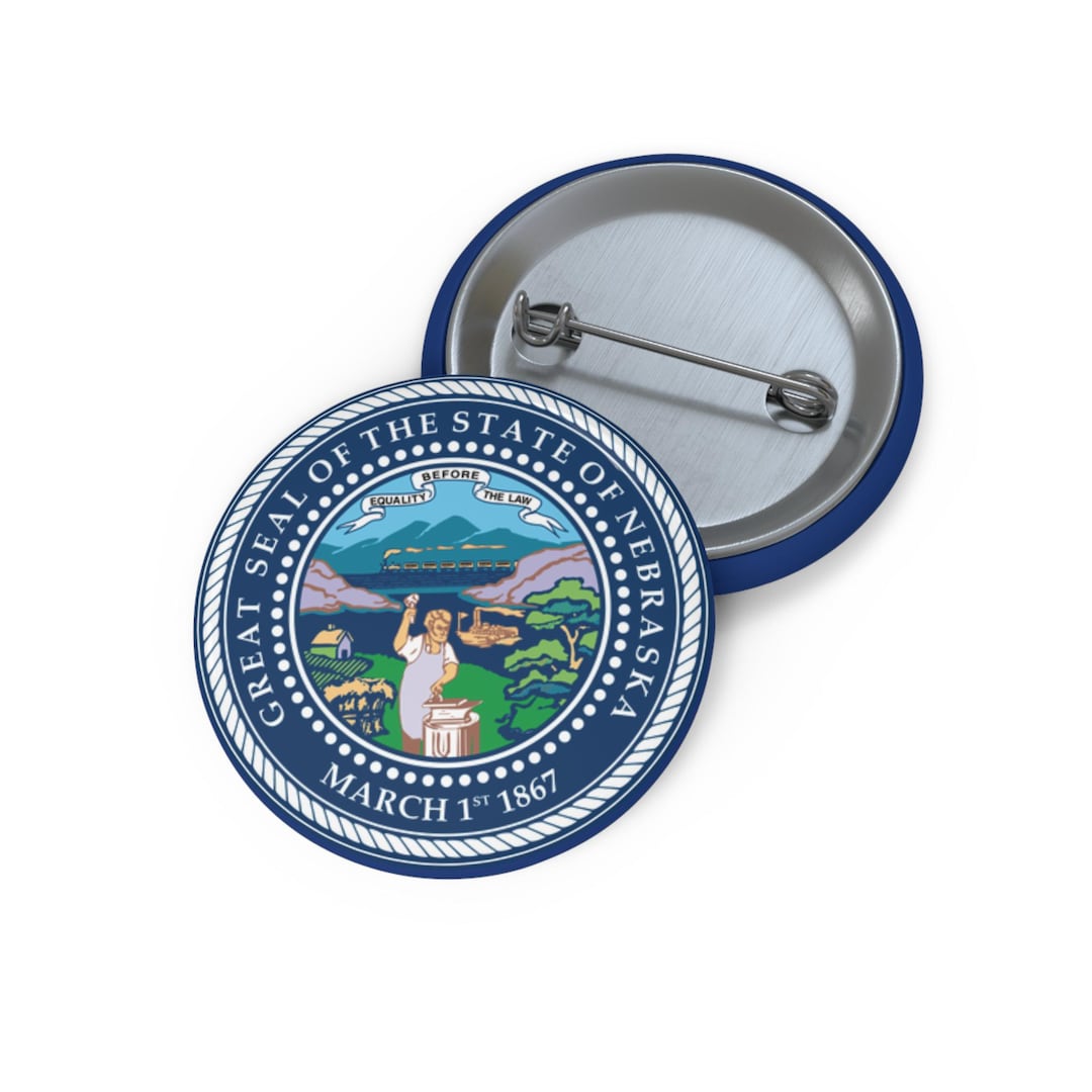 Nebraska Pin Button USA Nebraska State Pin Nebraska Gift Nebraska Decor ...