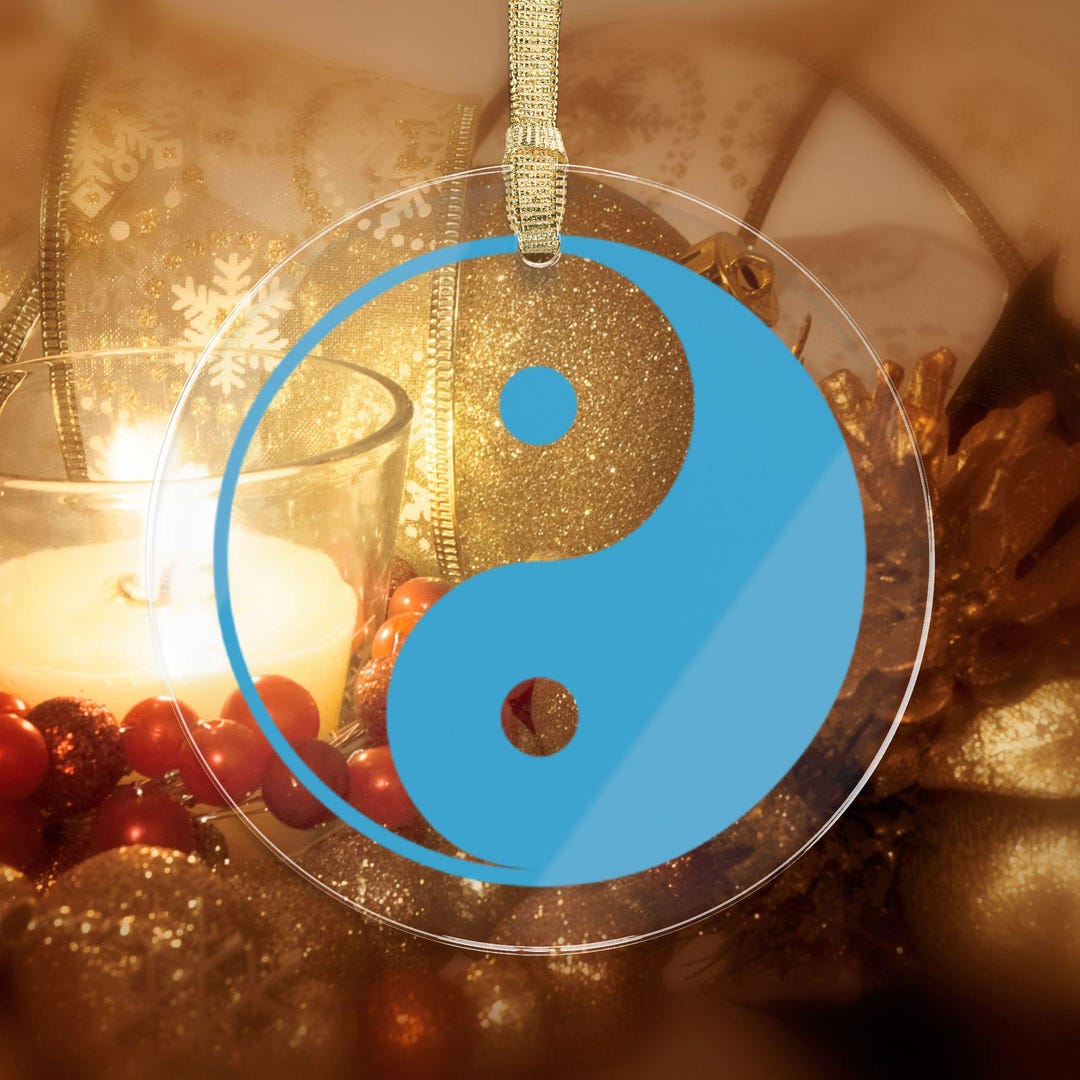 Yin Yang Acrylic Ornaments, Taiji Holiday Ornaments, Tai Chi Holiday ...