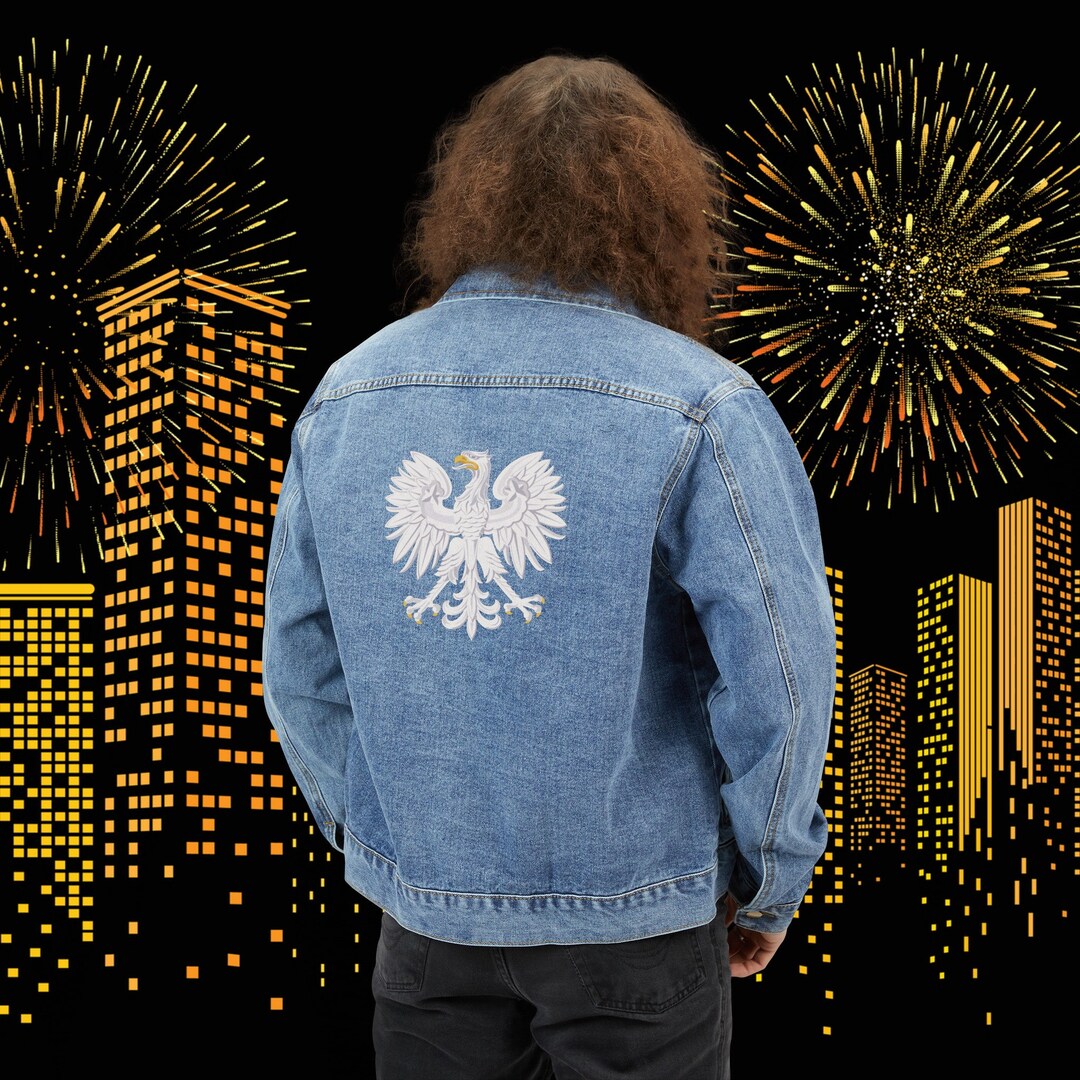 Poland Mens Denim Jacket, Poland Mens Relaxed Fit Denim Jacket, Poland ...