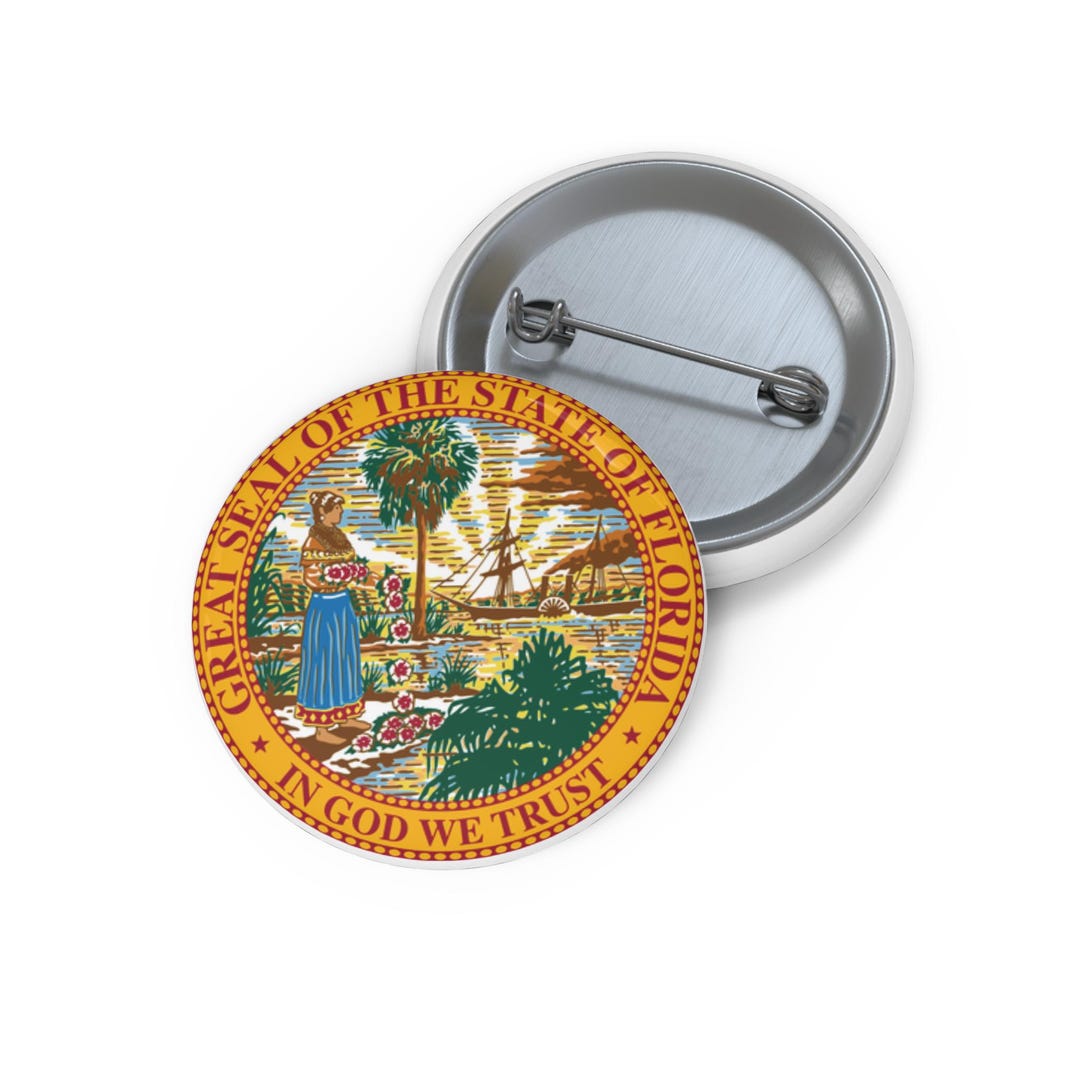 Florida Pin Button USA Florida State Pin Florida Gift Miami Party ...