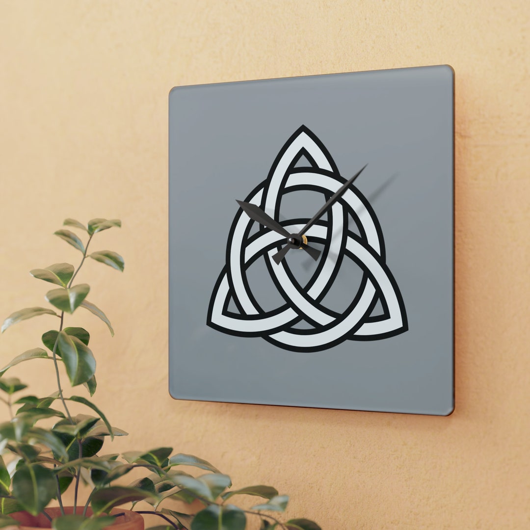 Celtic Acrylic Wall Clock, Irish Scandinavian Triquetra | Celtic Wall ...