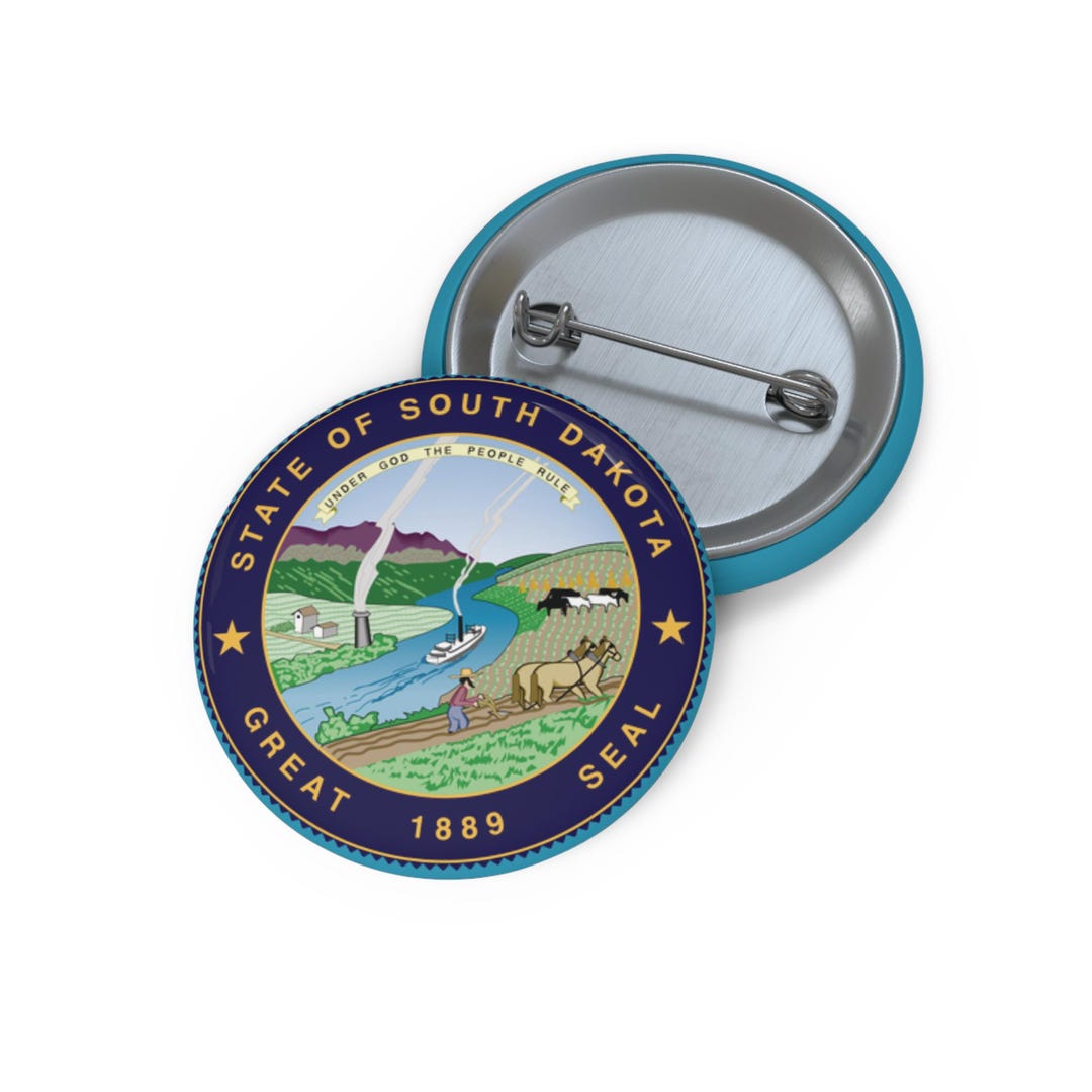 South Dakota Pin Button USA South Dakota State Pin South Dakota Gift ...