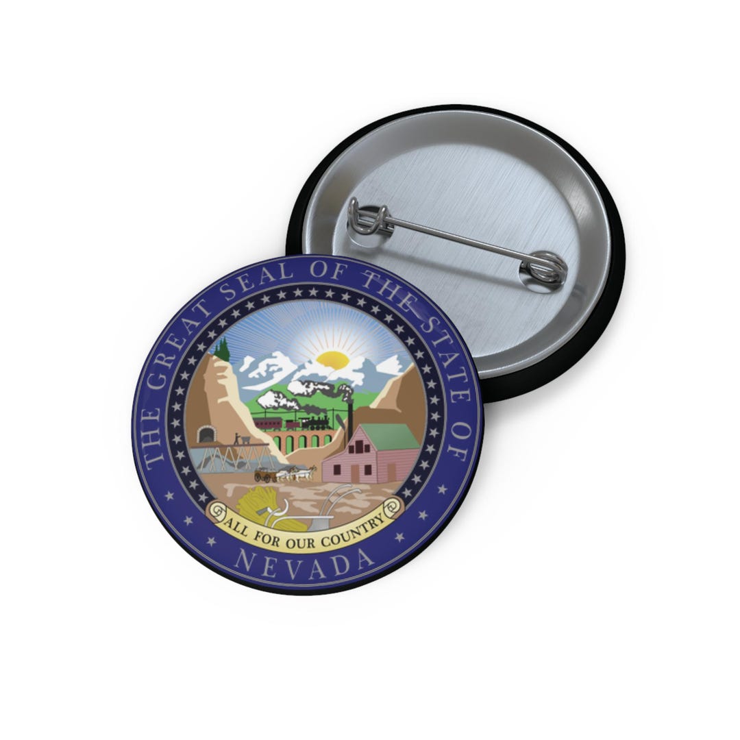 Nevada Pin Button USA Nevada State Pin Nevada Gift Las Vegas Party ...