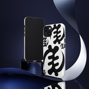 White Adinkra Phone Case, Adinkra Mobile Phone Case, Gye Nyame Stamp ...