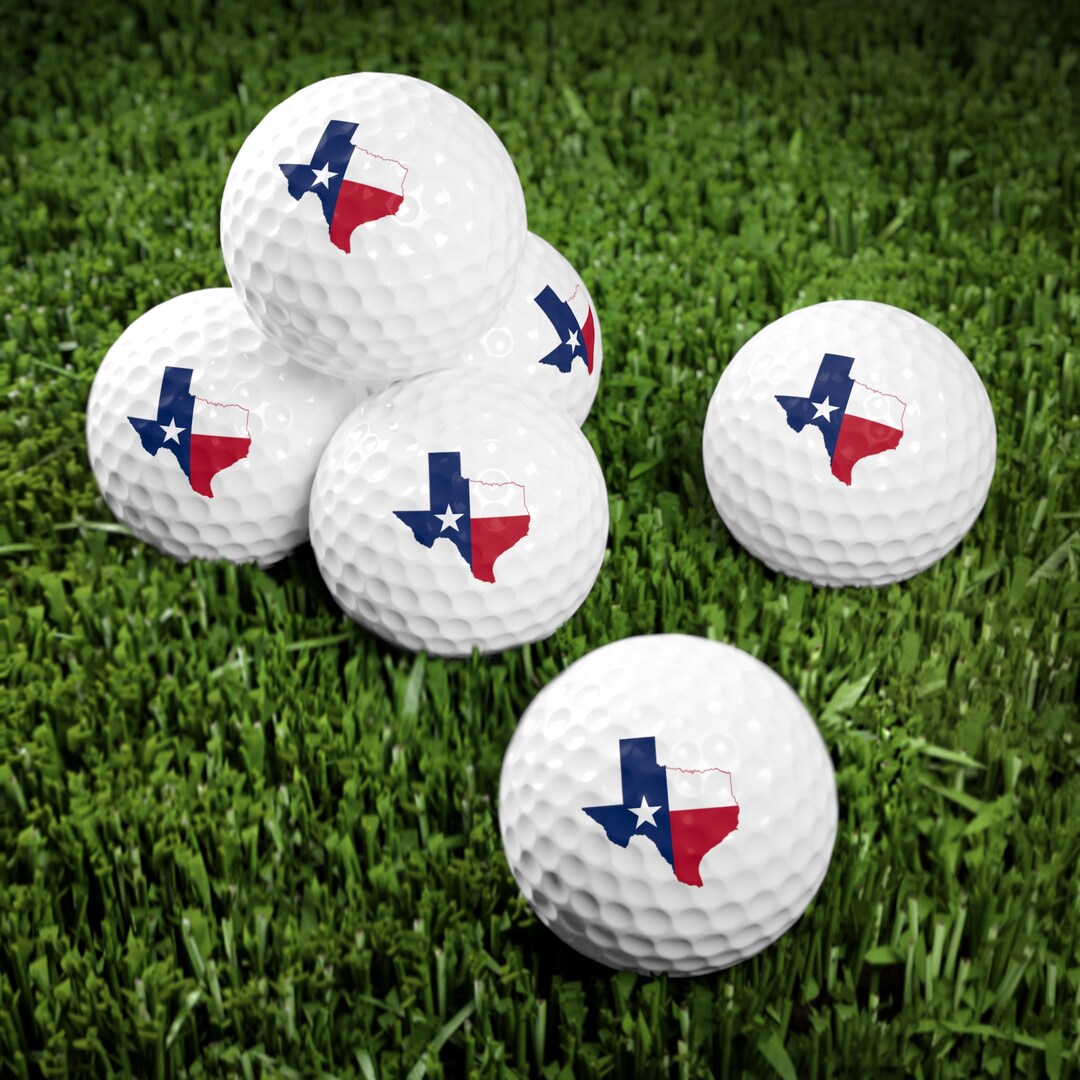 Texas Golf Balls (set of 6), Golf Gifts, Texas Flag Map, United States ...