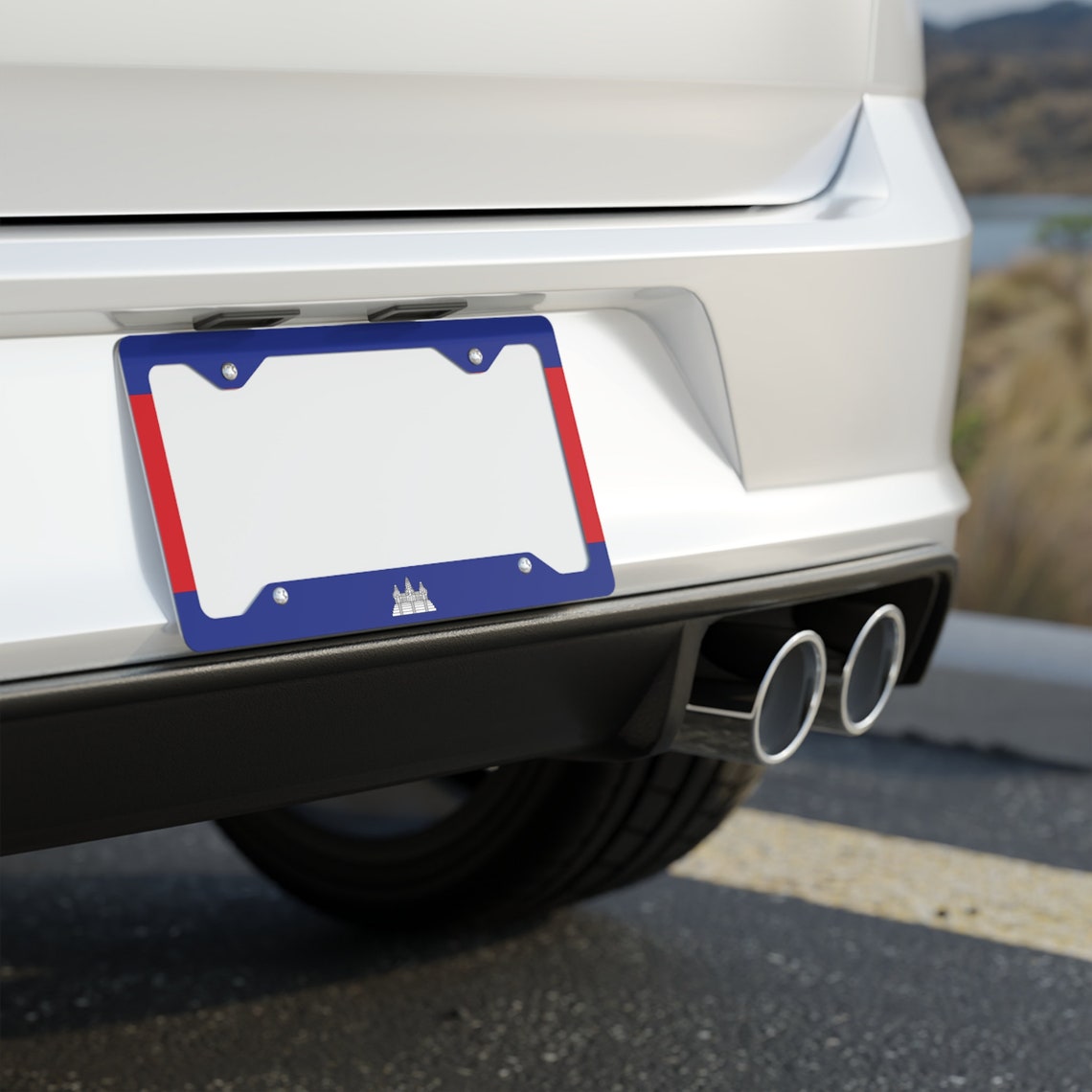 Cambodia License Plate Frame, Khmer Metal License Plate Frame, Cambodia ...