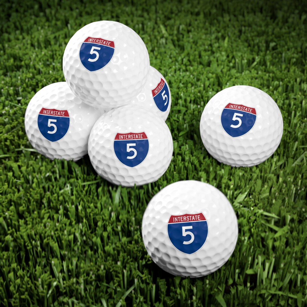 Interstate 5 Golf Balls (set of 6), Long Drive Edition, Golf Gifts ...