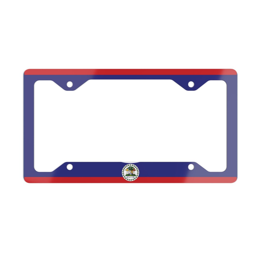 Belize License Plate Frame Belizean Metal License Plate Frame Belize ...