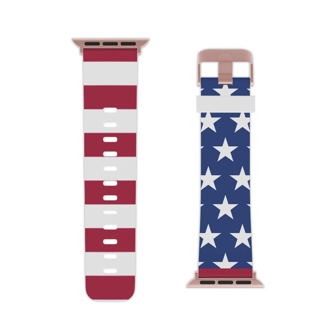 American Flag Watch Band for Apple Watch, USA Flag Apple Watch Band ...