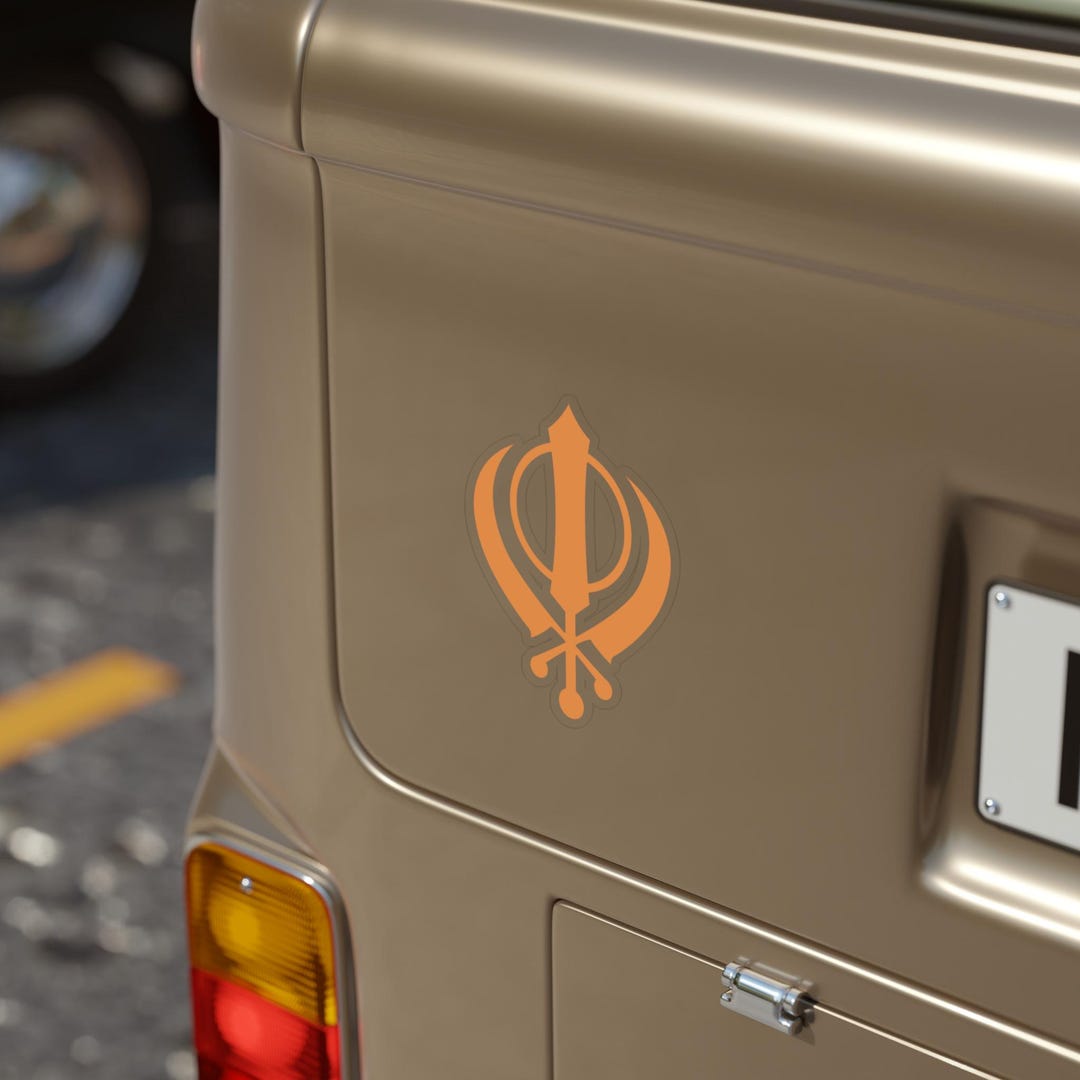 Sikh Outdoor Sticker Transparent Khanda Symbol Auto Decal Sikh Khalsa ...