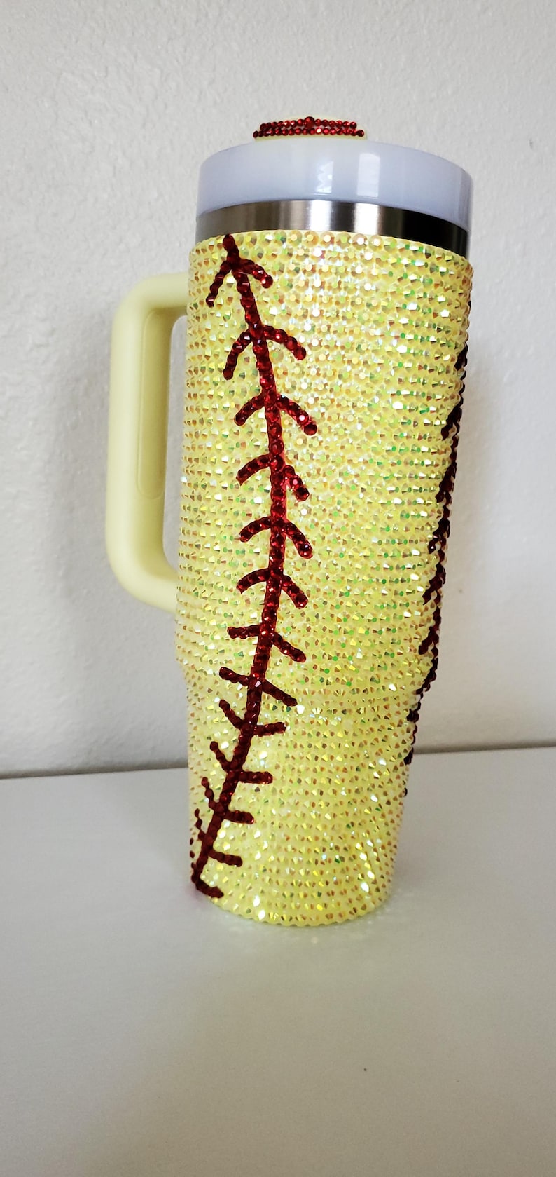 Softball Rhinestone Stanley Tumbler - Etsy
